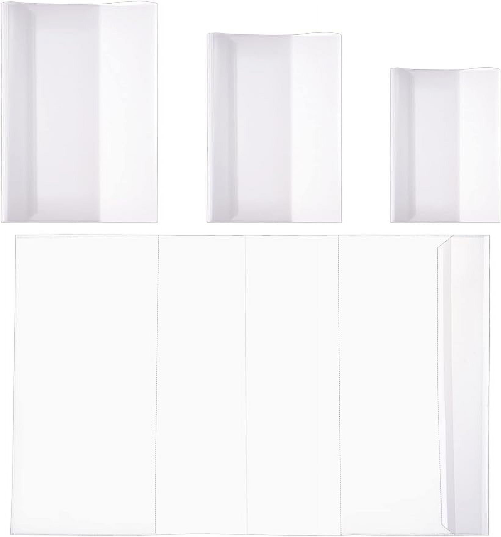 24Pcs 3 Style Plastic Waterproof Book Cover Notebook Wraps Clear 215 ...