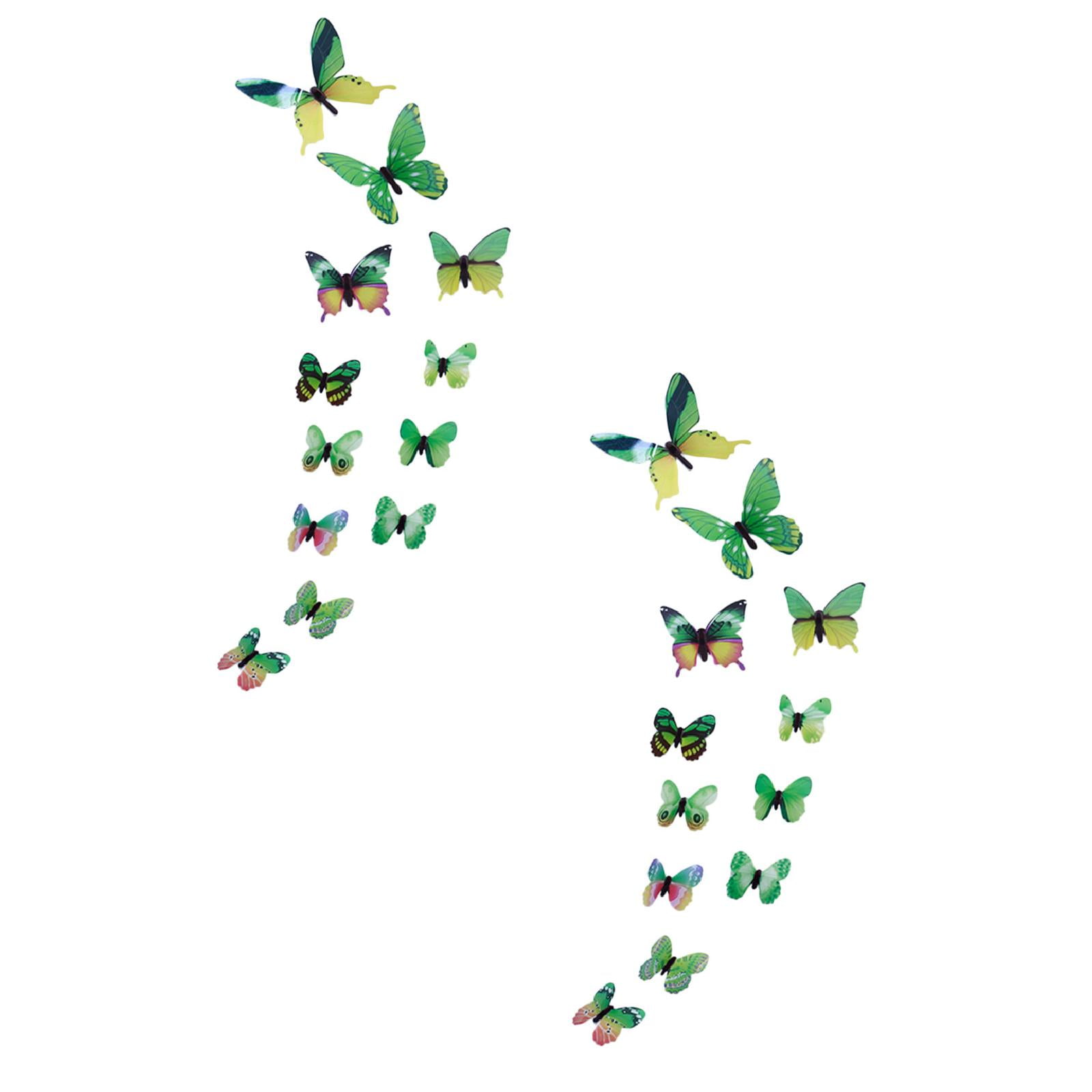 24pcs 3D Butterfly Decal Sticker Wall Decor DIY Adhesive for Room ...