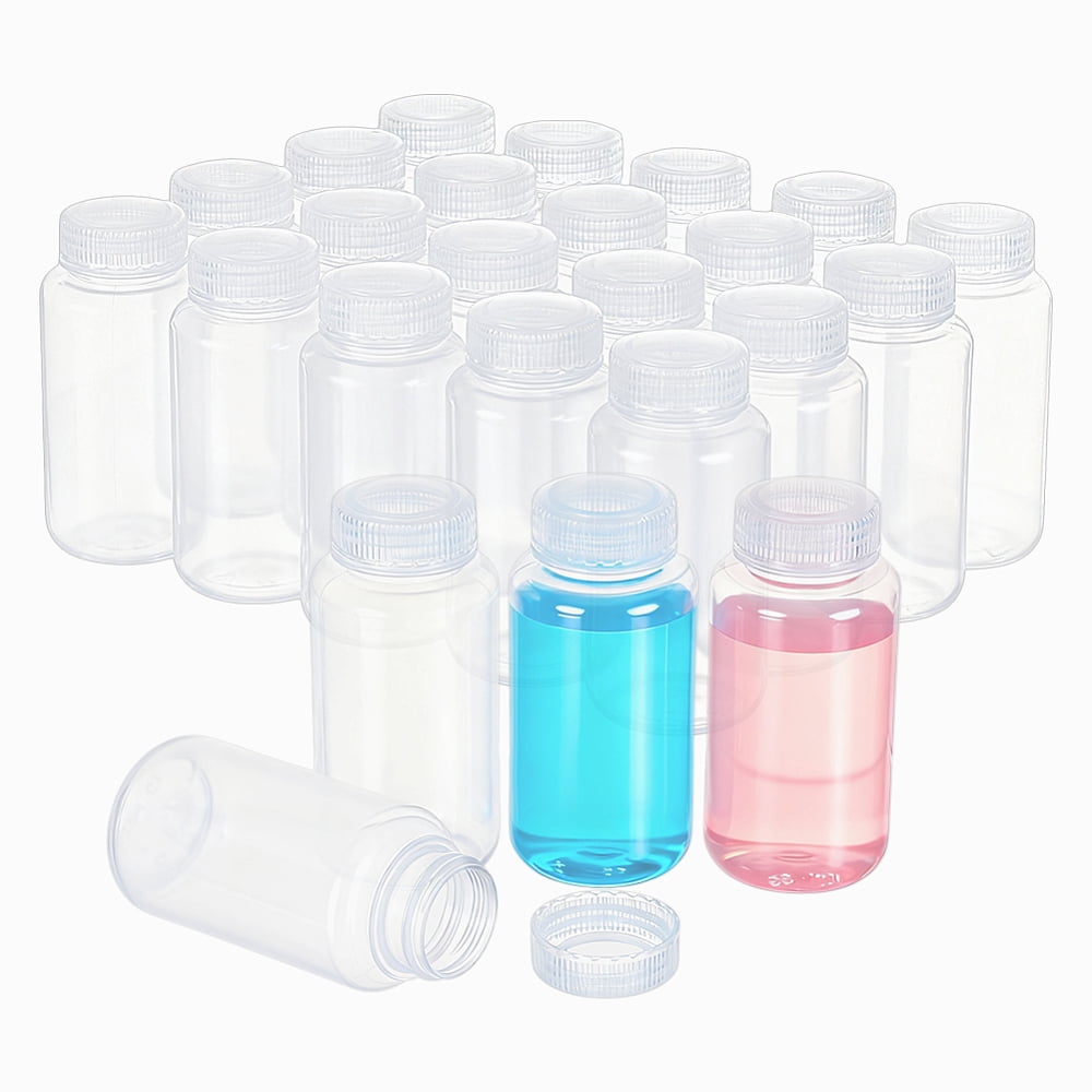 24pcs 8oz 250ml Plastic Sample Bottles Reagent Bottle Water Sample ...