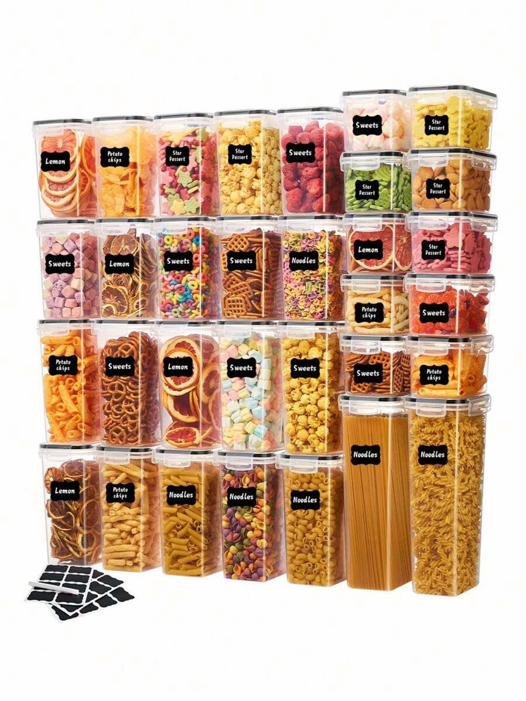 24pcs Airtight Food Storage Containers With Labels And Markers ...