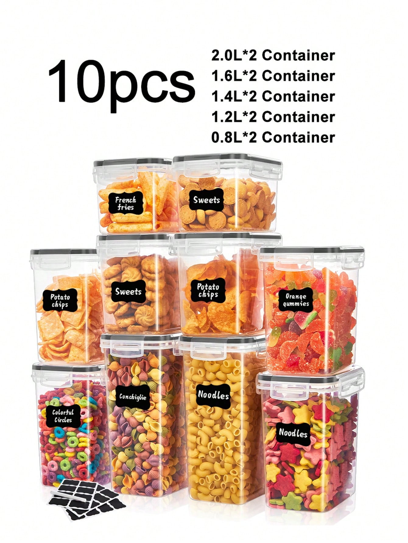 24pcs Airtight Food Storage Containers - Versatile Kitchen Storage ...