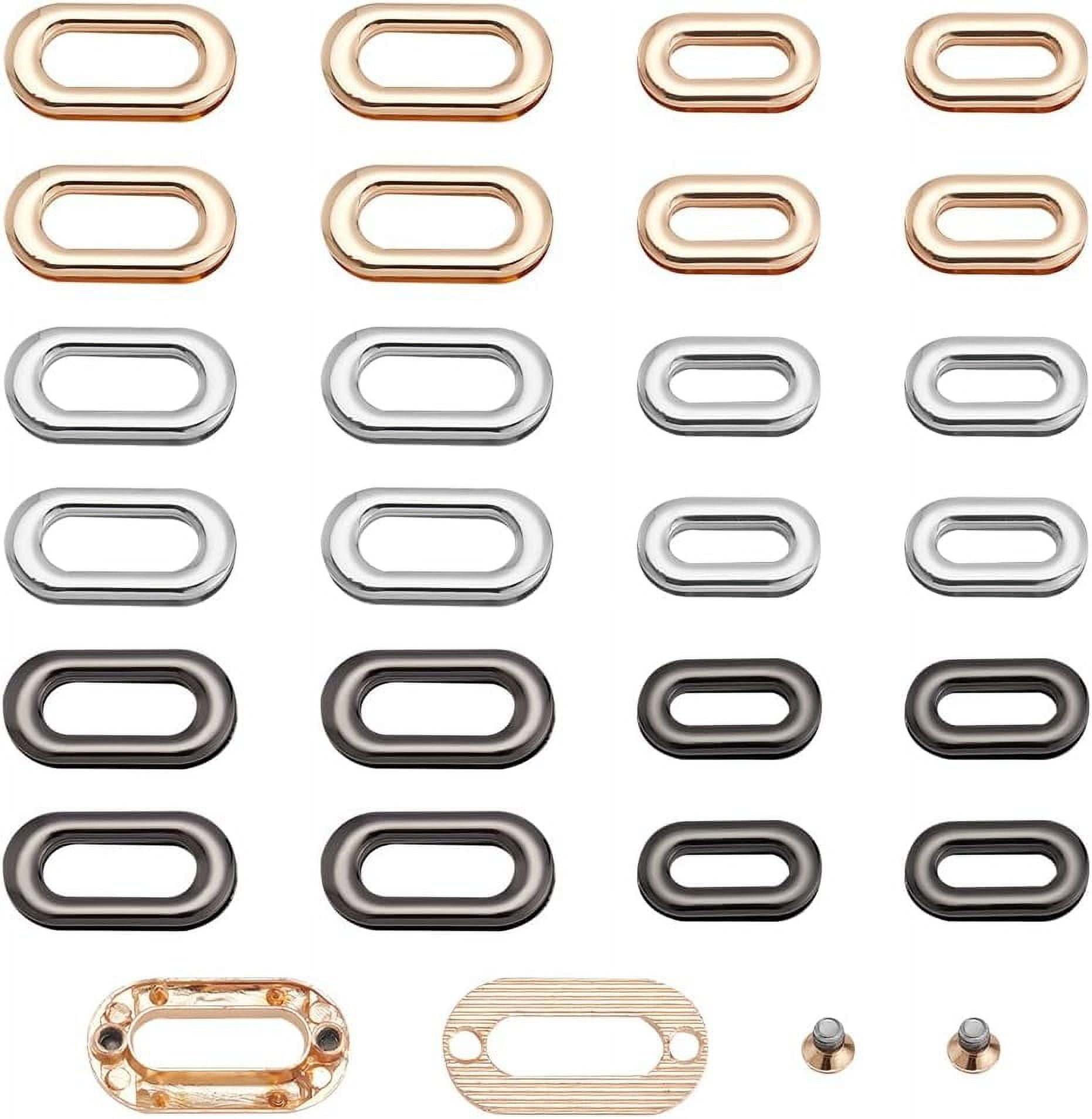 24pcs Alloy Screw-in Grommet Eyelets 3 Color Metal Together Eyelets ...