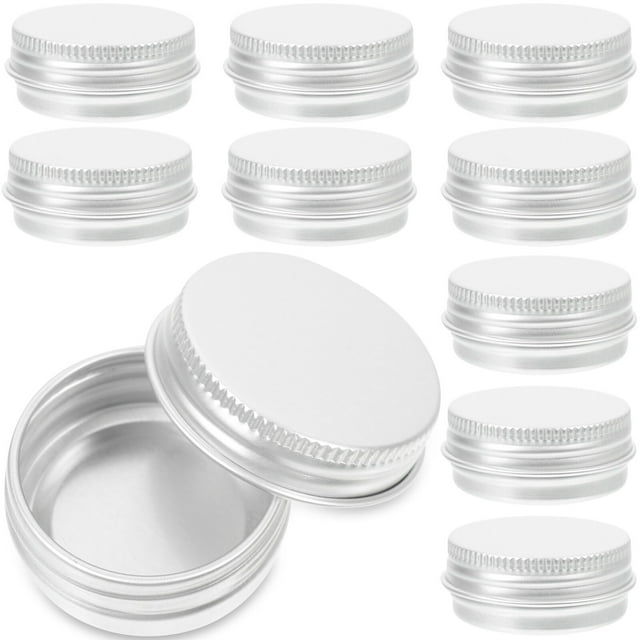 24pcs Aluminum Tin Cans Metal Round Tins Containers Screw Lid Small ...