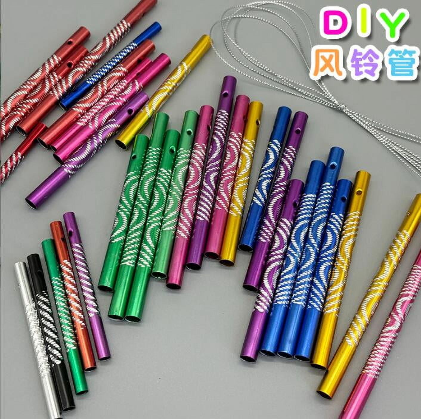 Worgeous 24pcs Aluminum Wind Chime Tubes DIY Wind Chime Making Outdoor ...