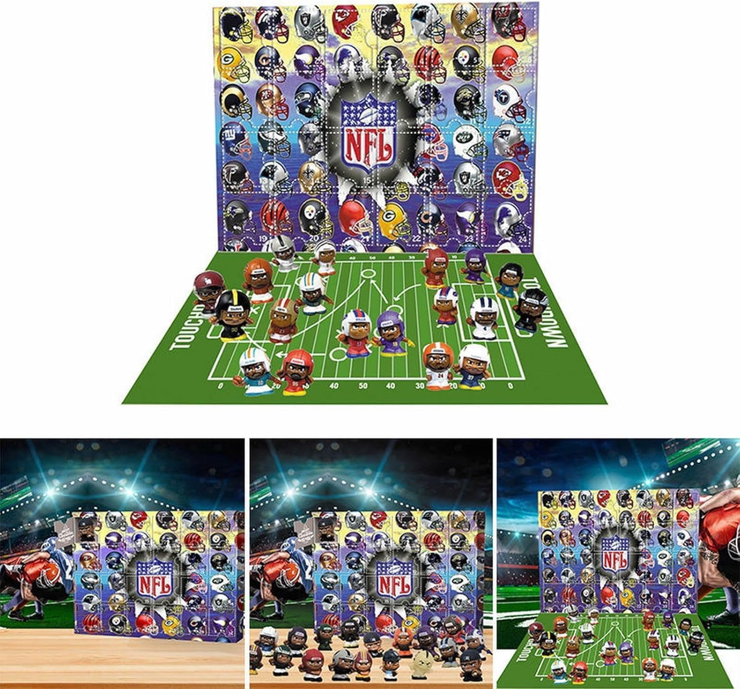 24pcs American Football Advent Calendar 2024, Cute Football Characters ...