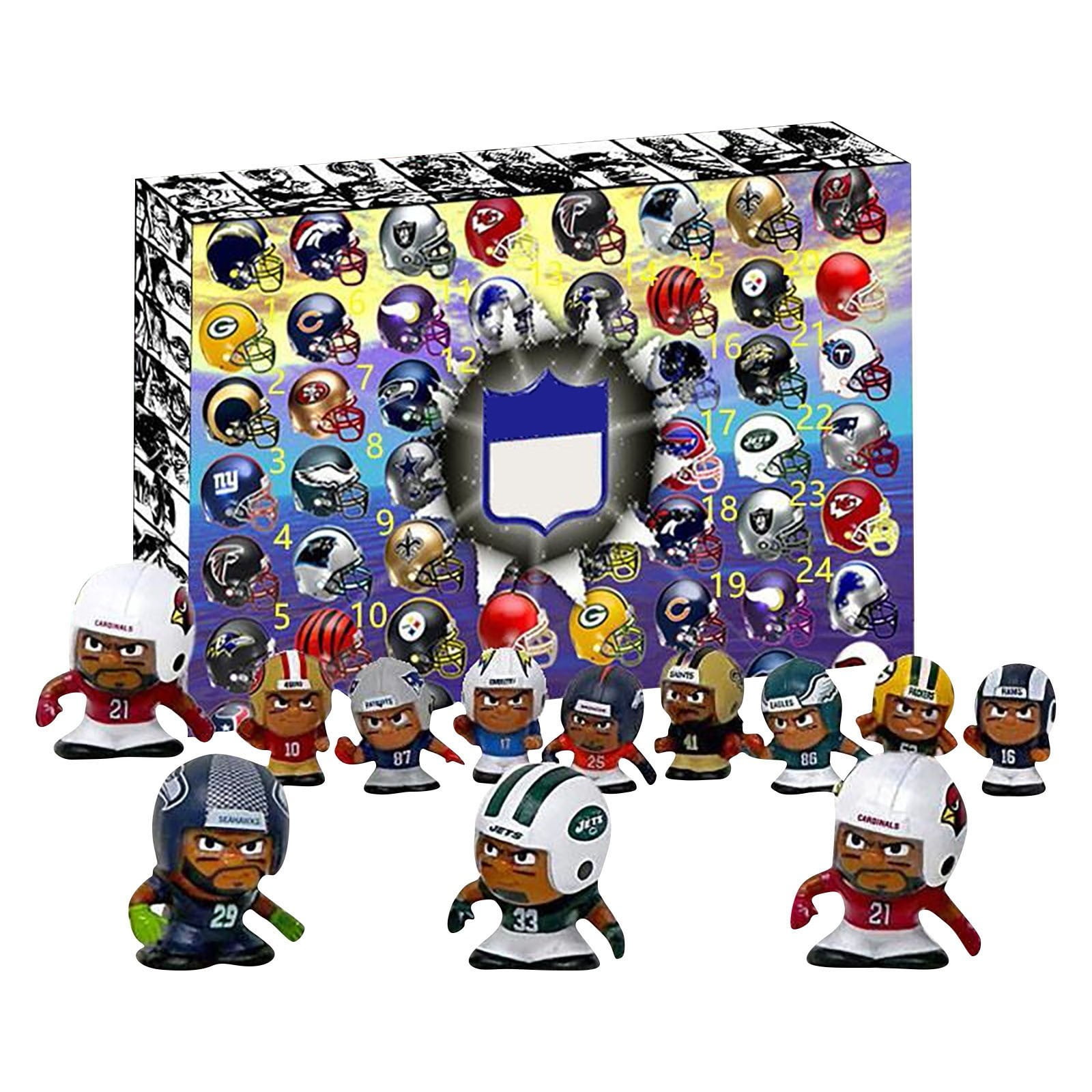 24pcs American Football Advent Calendar 2024, Cute Football Characters ...