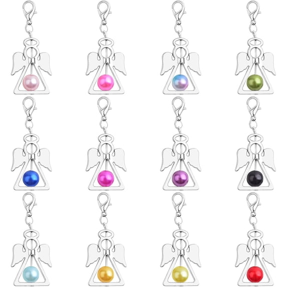 24pcs Angel Wings Dangle Charms Alloy Guardian Angel Fairy Wing ...