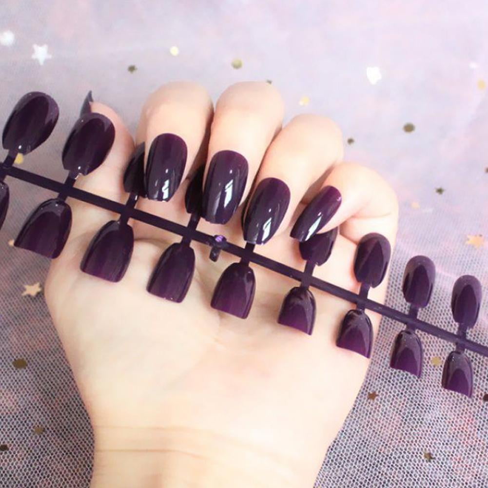 24pcs Assorted Color False Nail Strips - Simple, Stylish, and Personal ...