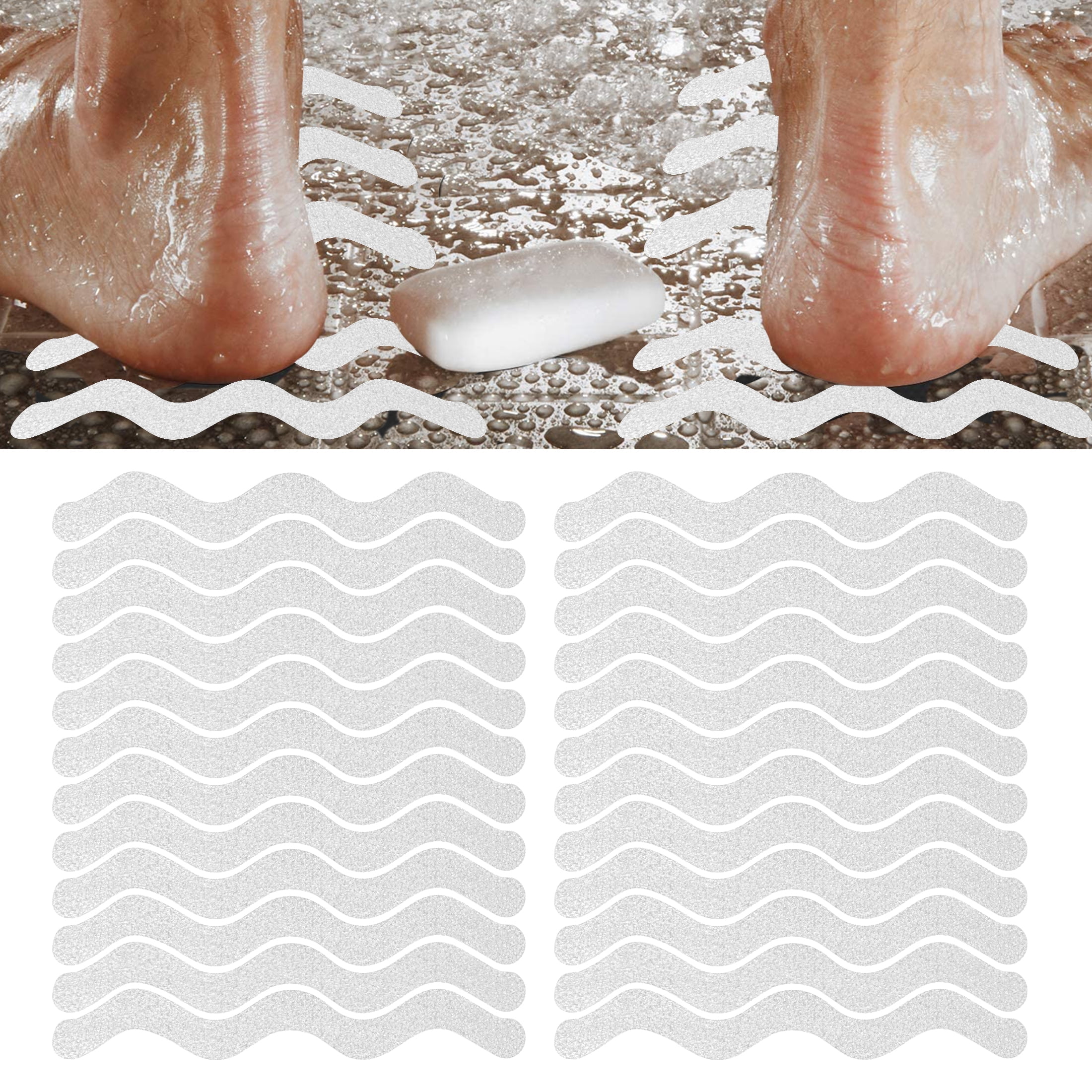 EEEkit 24pcs Grip Non-Slip Decals Anti-Skid Bath Tub Stickers, Shower ...