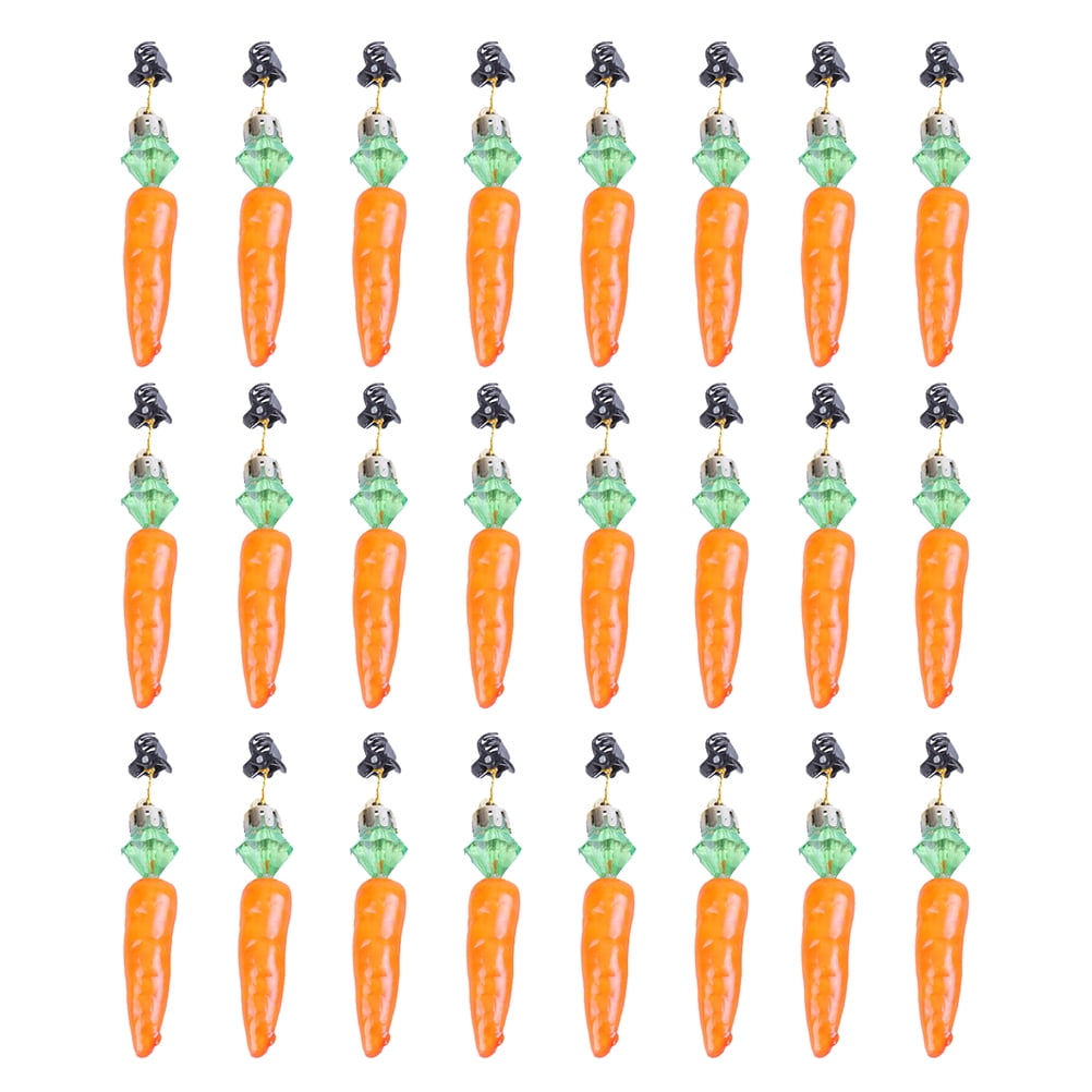 24pcs Beard Clips Ornaments Carrot Shape Hanging Ornaments Easter ...
