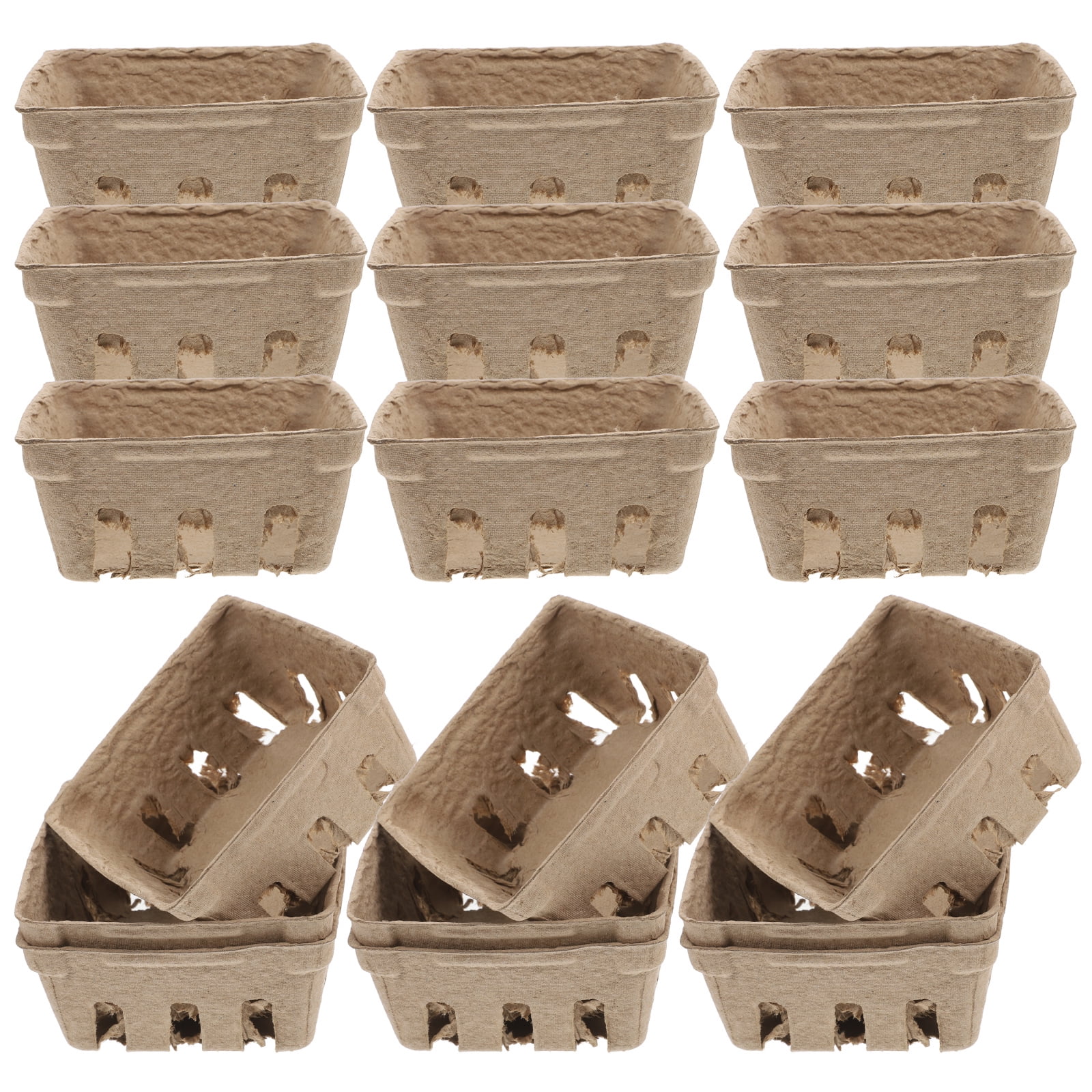 24pcs Berry Keeper Basket Pulp Fiber Berry Basket Produce Vented ...