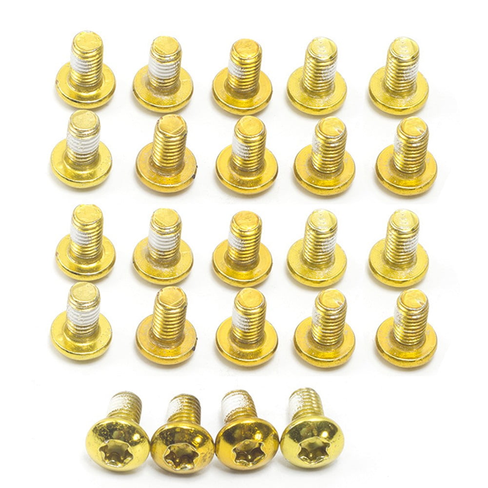 24pcs Bicycle Disc Screws Steel 10B21 Material M5 Threaded Holes MTB ...
