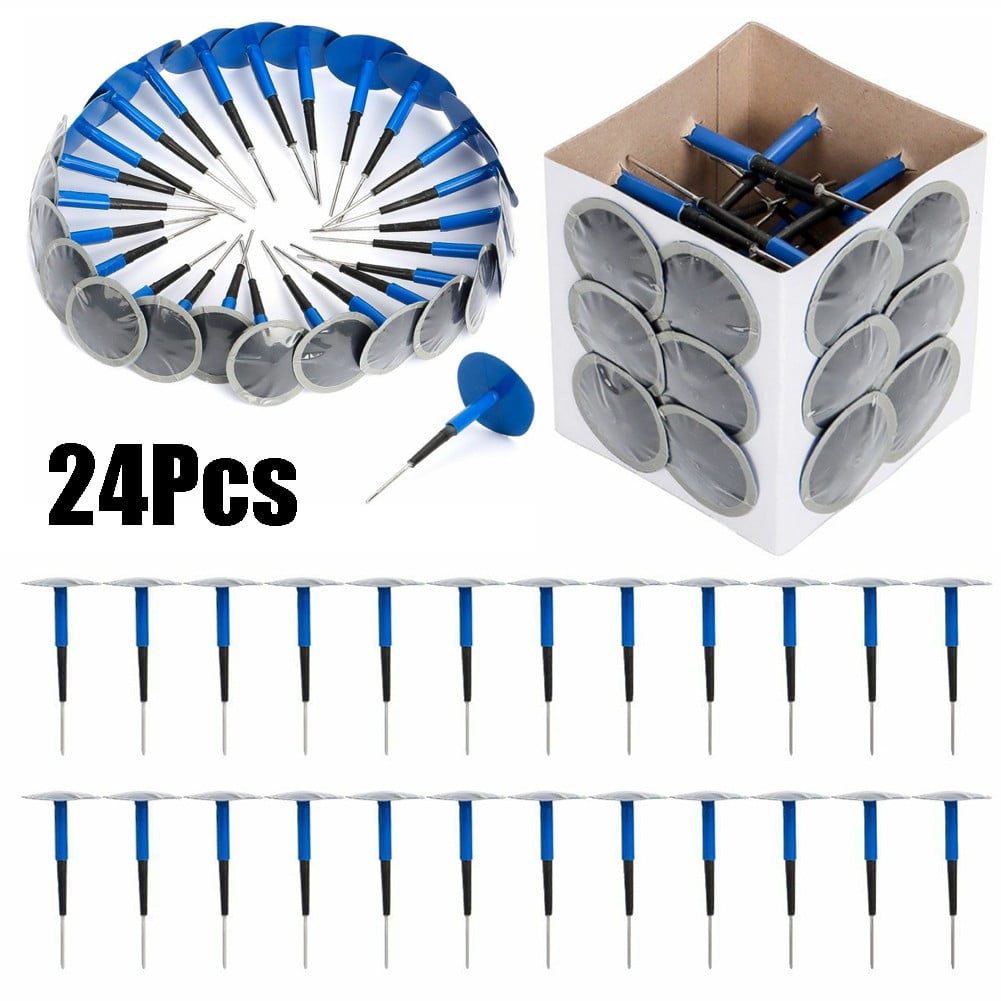 24pcs Blue Car Truck Tire Tyre Puncture Repair Plug Patch Kit Natural ...