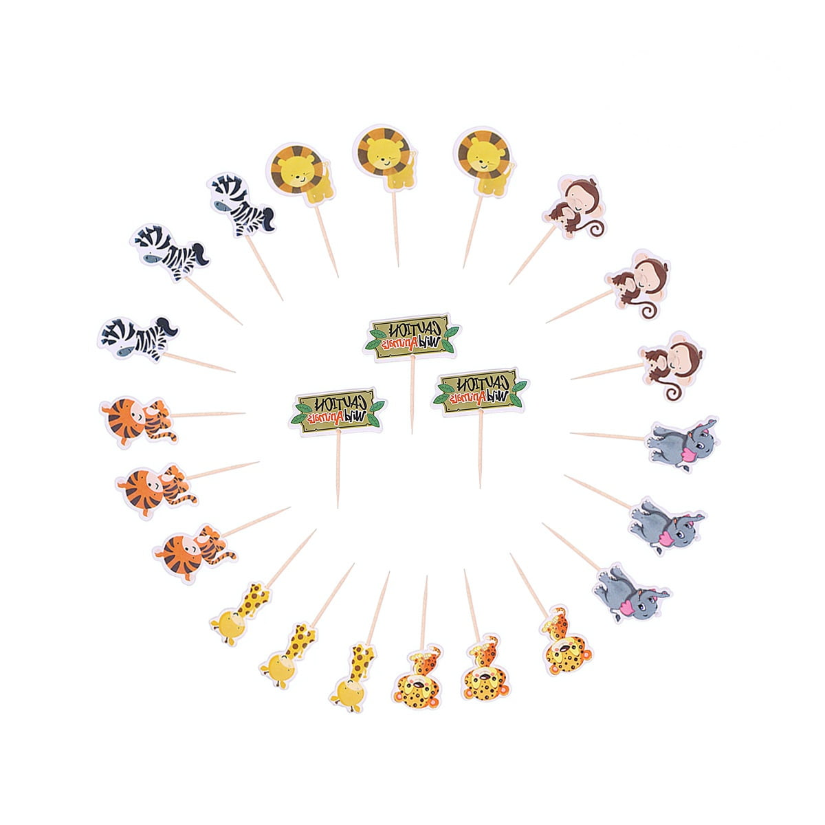 MOKKHNB Stunning Animal Shaped Cake Toppers Assorted Color Paper for ...