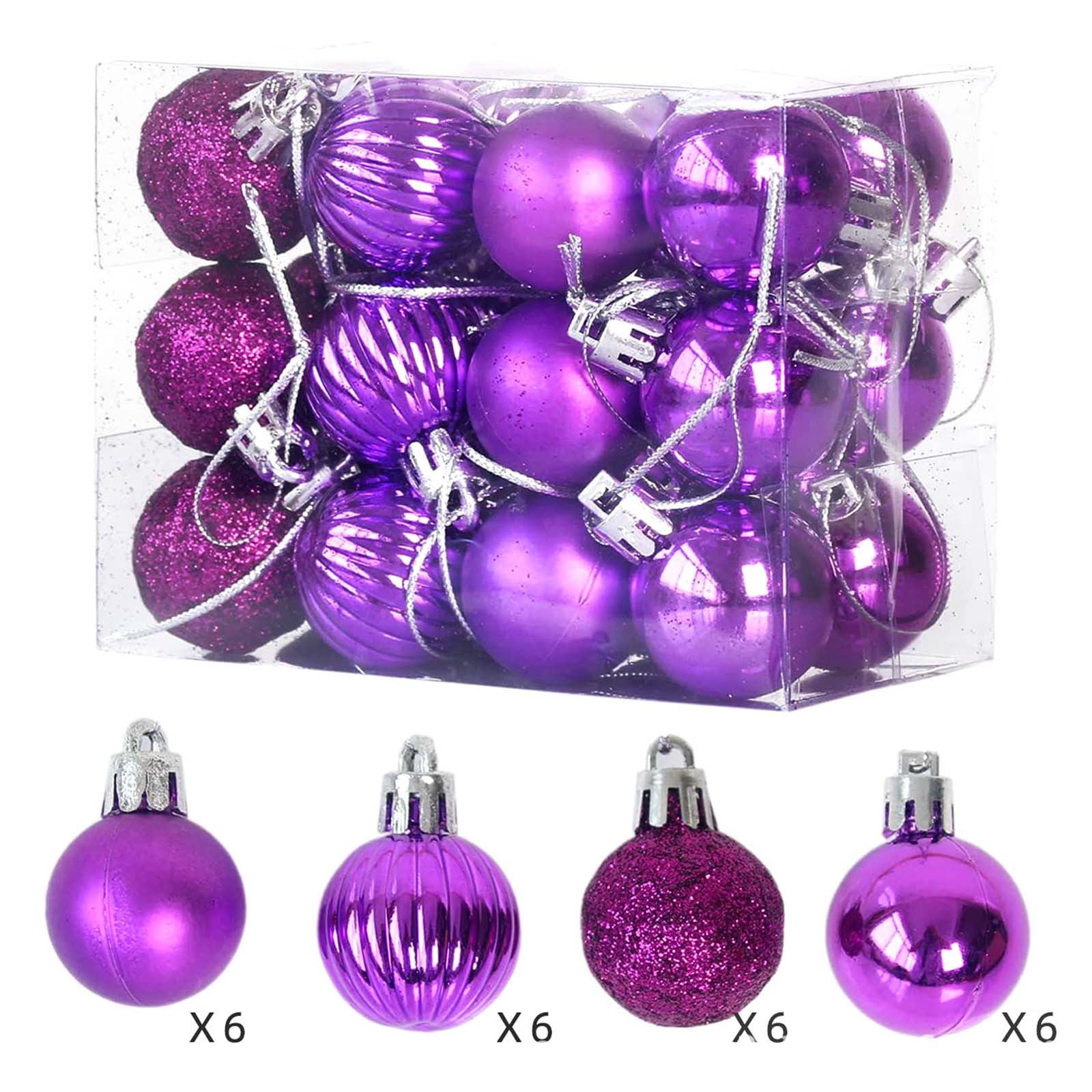 24pcs Christmas Balls Ornaments Hanging Balls for Xmas Tree Christmas ...