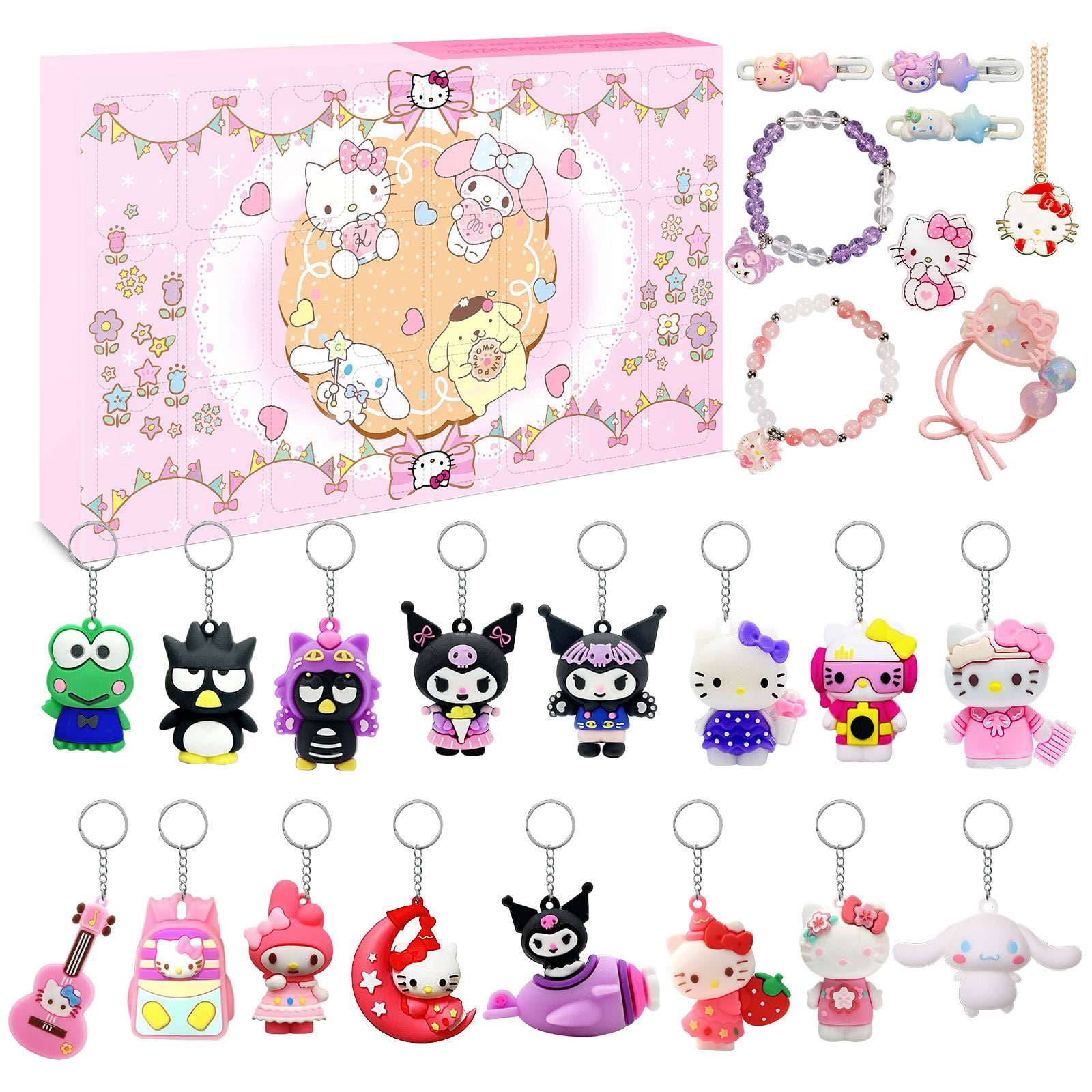 24pcs Christmas Hello Kitty Holiday Advent Calendar Hello Kitty Kuromi ...