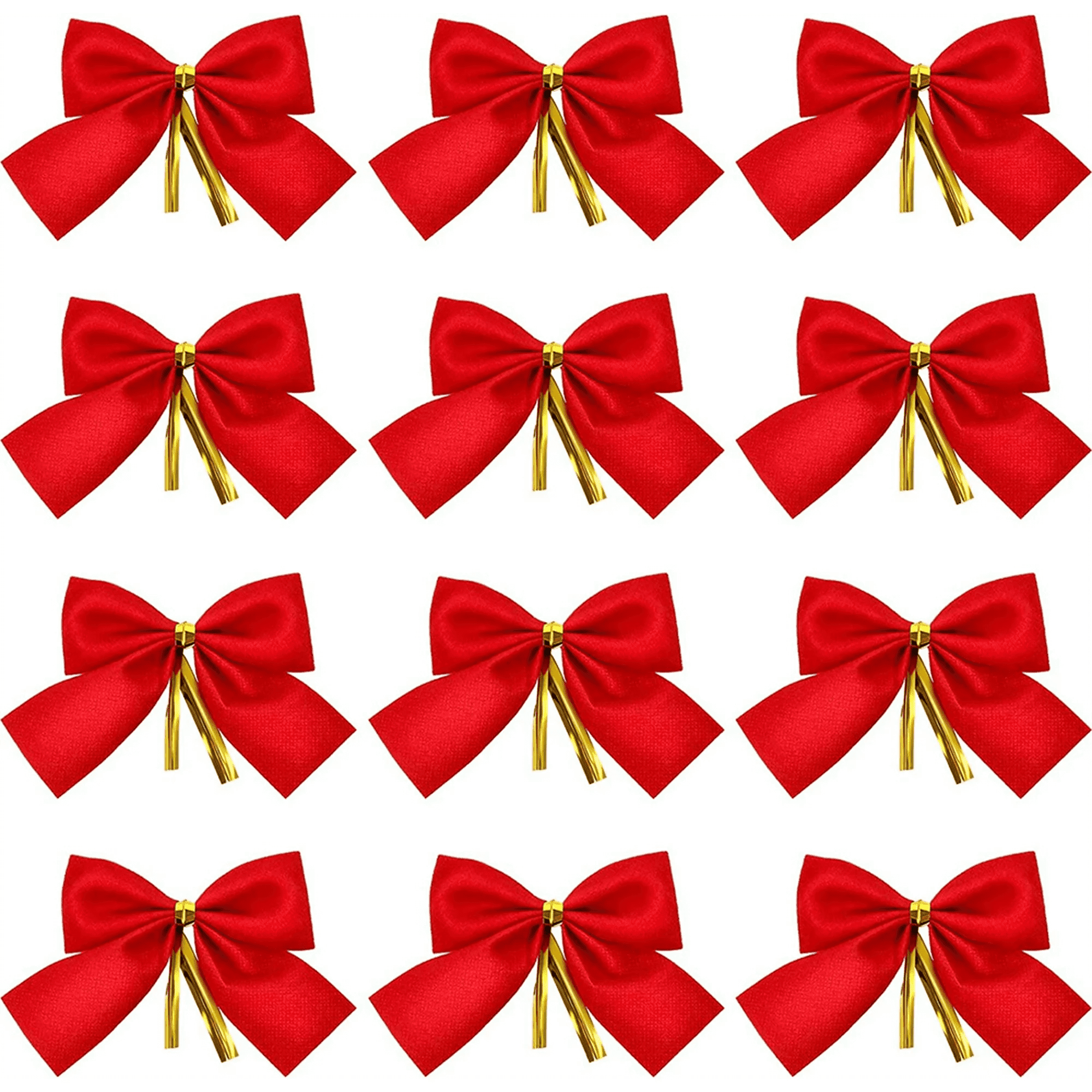 24pcs Christmas Mini Bows for Christmas Tree Decrations 2.75in ...