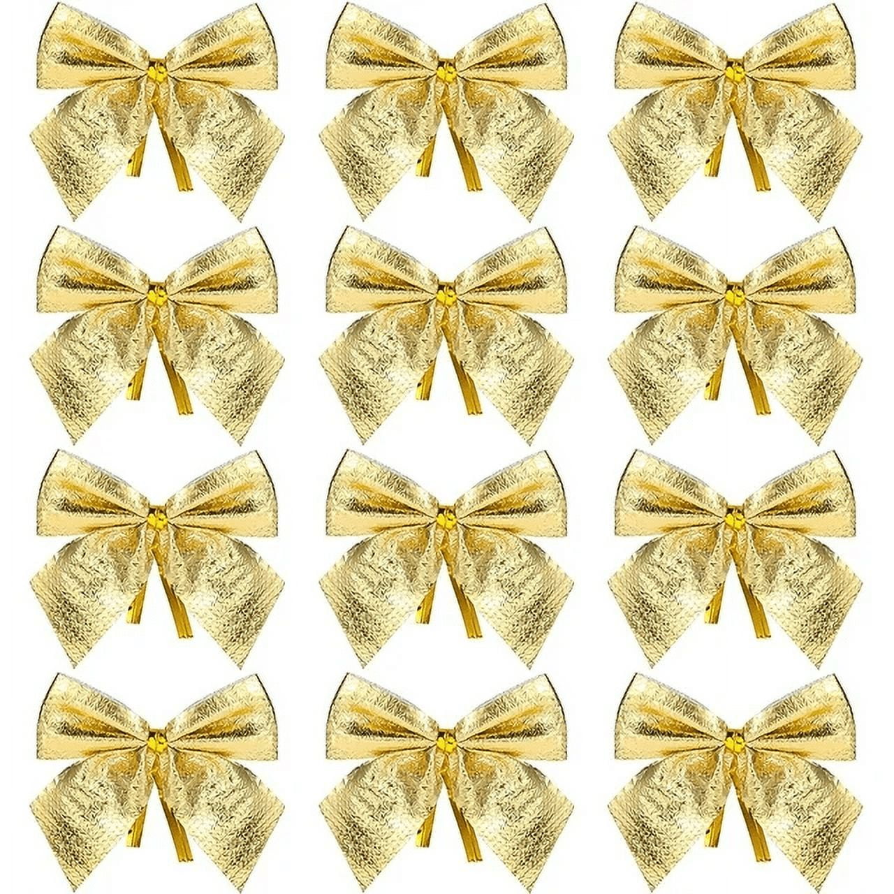 24pcs Christmas Mini Bows for Gift Wrapping Christmas Tree Bows ...