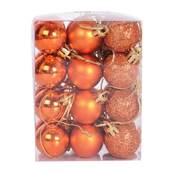 24pcs Christmas Tree Decorations With Bright and Sparkling Powder Balls ...