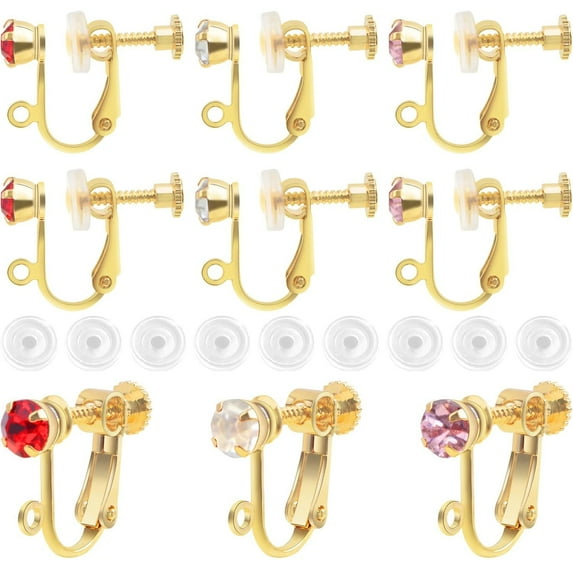 24pcs Comfort Earring Pads for Non Pierced Ears Jewelry Making and ...