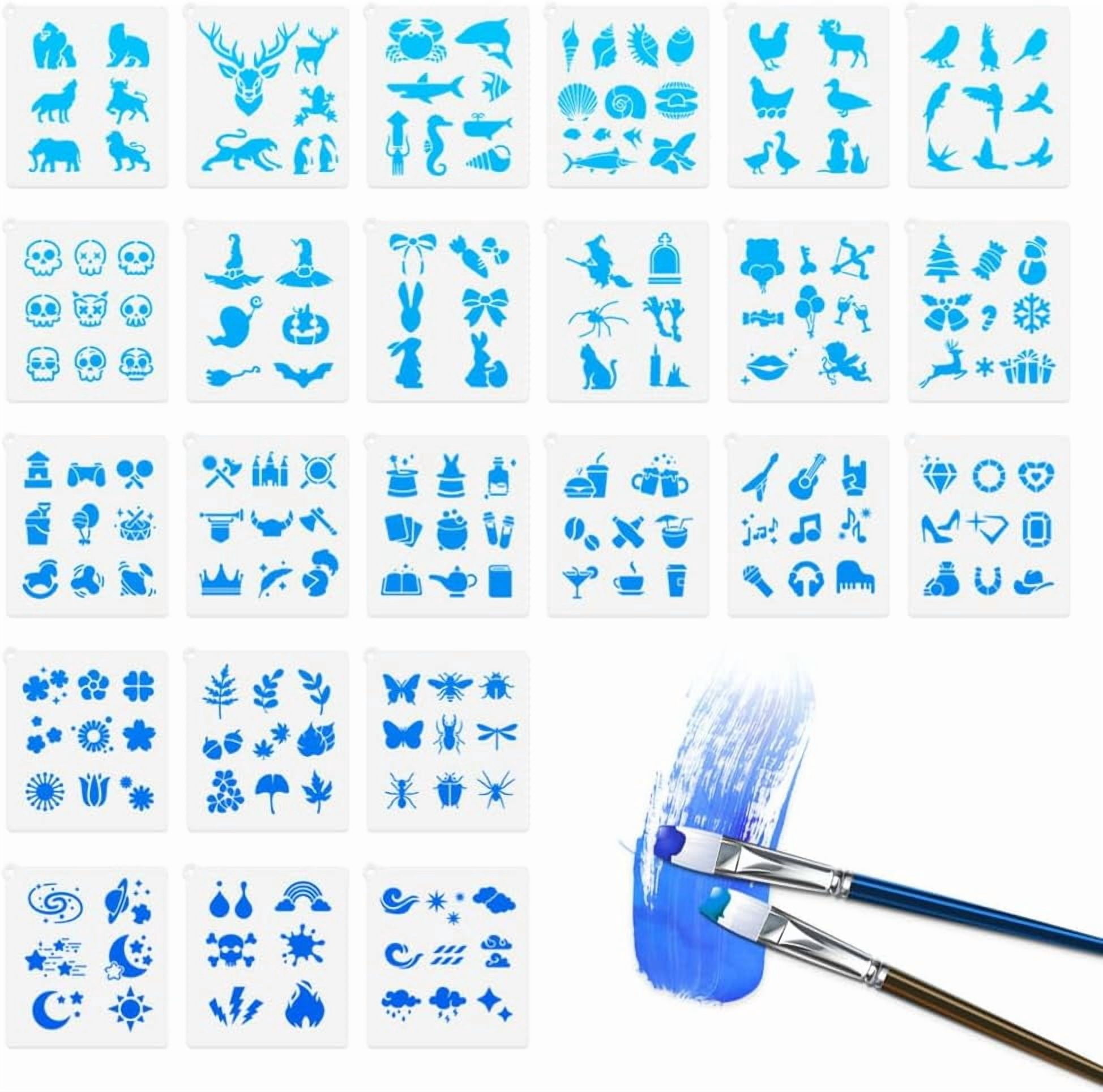 24pcs Daily Face Paint Stencils 7.8"x7" Christmas Holiday Reusable ...