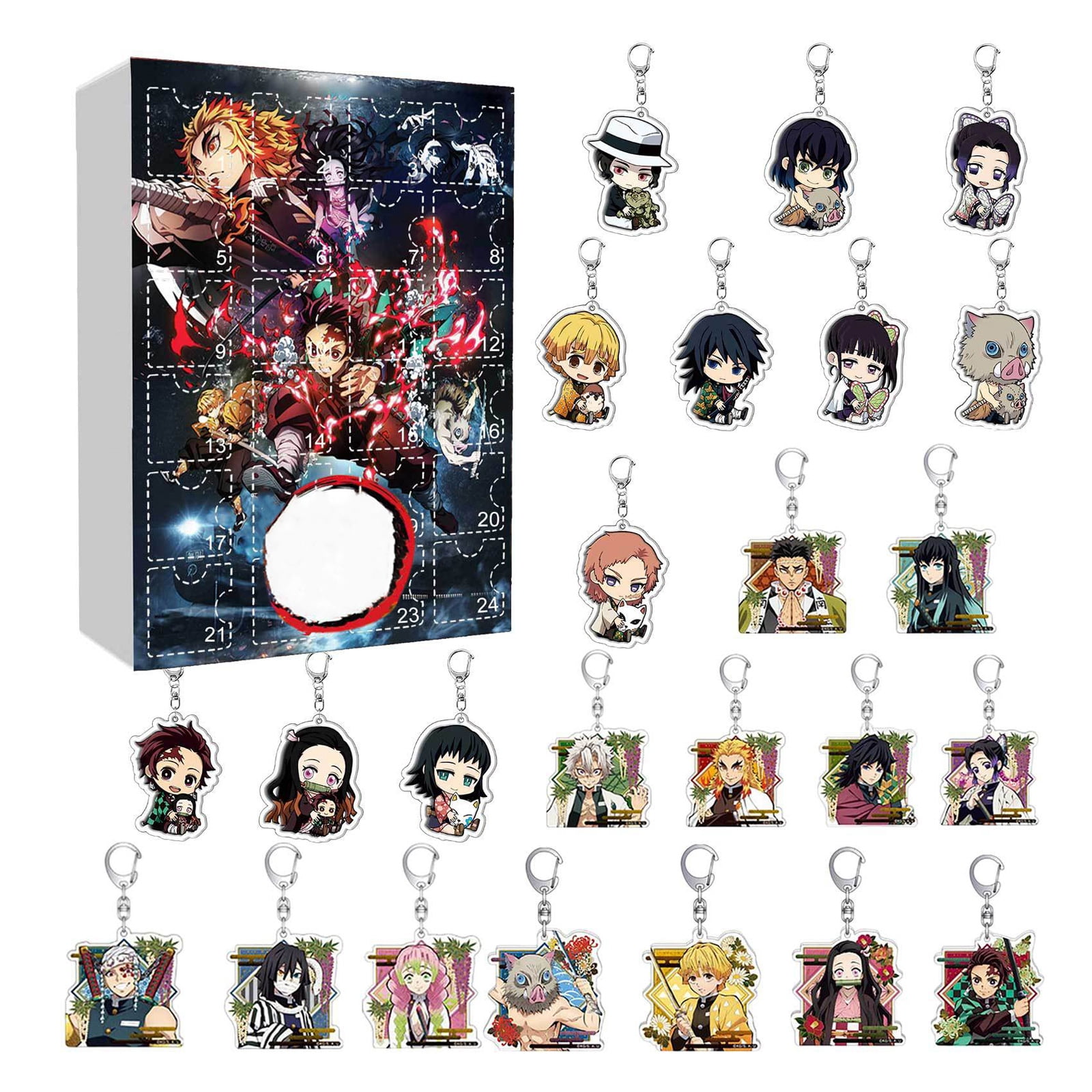 24pcs Demon Slayer Blind Box Demon Slayer Advent Calendar 24 Days Of ...