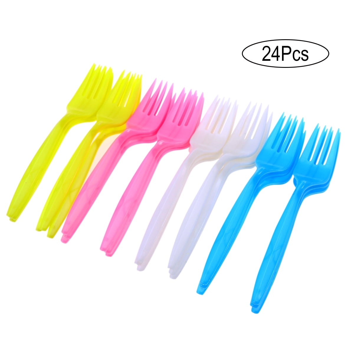 24pcs Disposable Plastic Fork Party Cutlery Fork Birthday Party ...