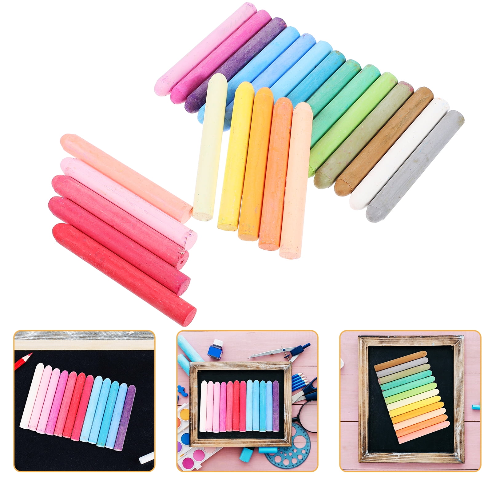 24pcs Dust Free Chalks Convenient Chalks Decorative Chalks Colorful ...