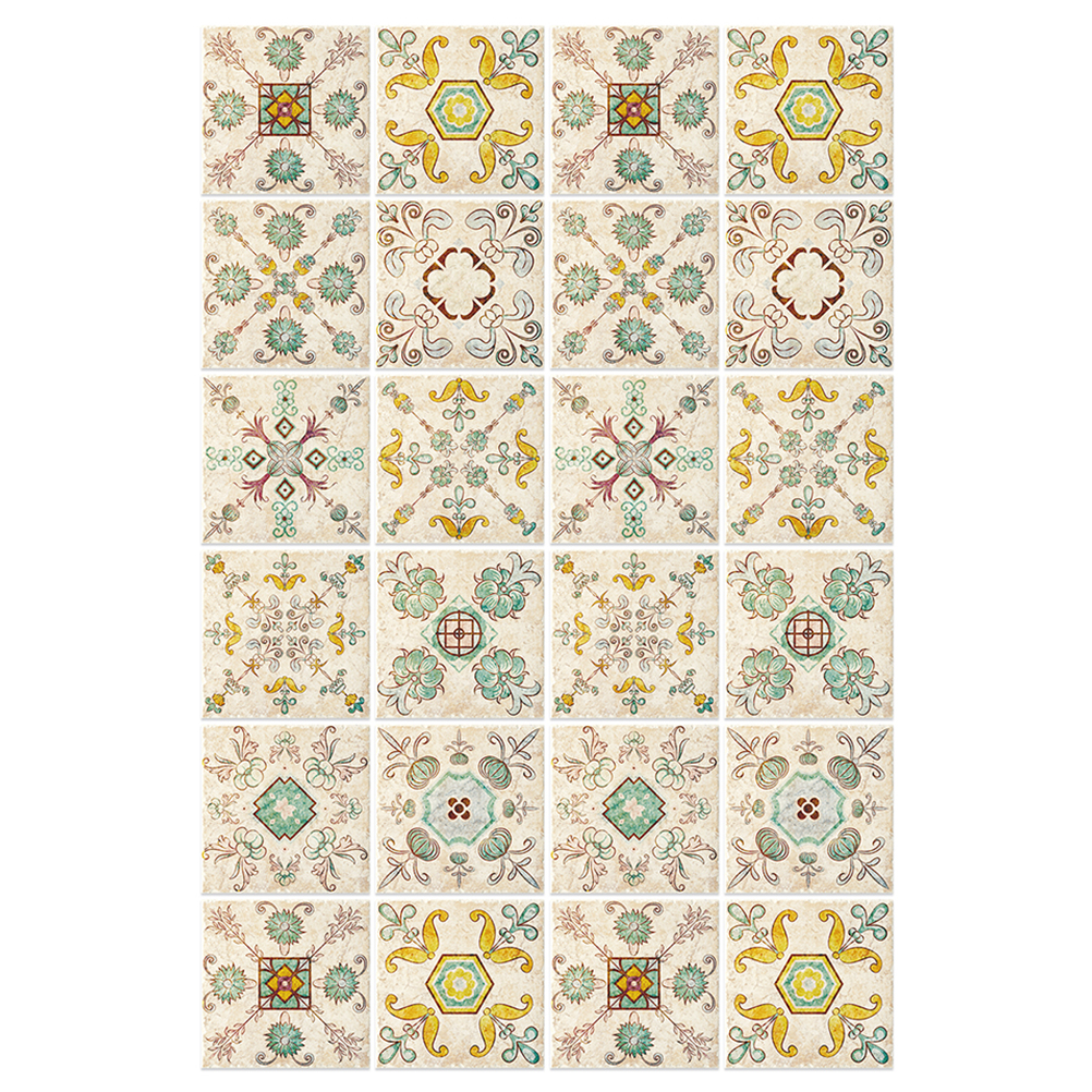 24pcs Easy to Peel and Stick Tile Floor Tile Decals Kitchen Tile Decals ...