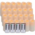 24pcs Flameless LED Candles Battery Operated with 10-Key Remote Timer ...