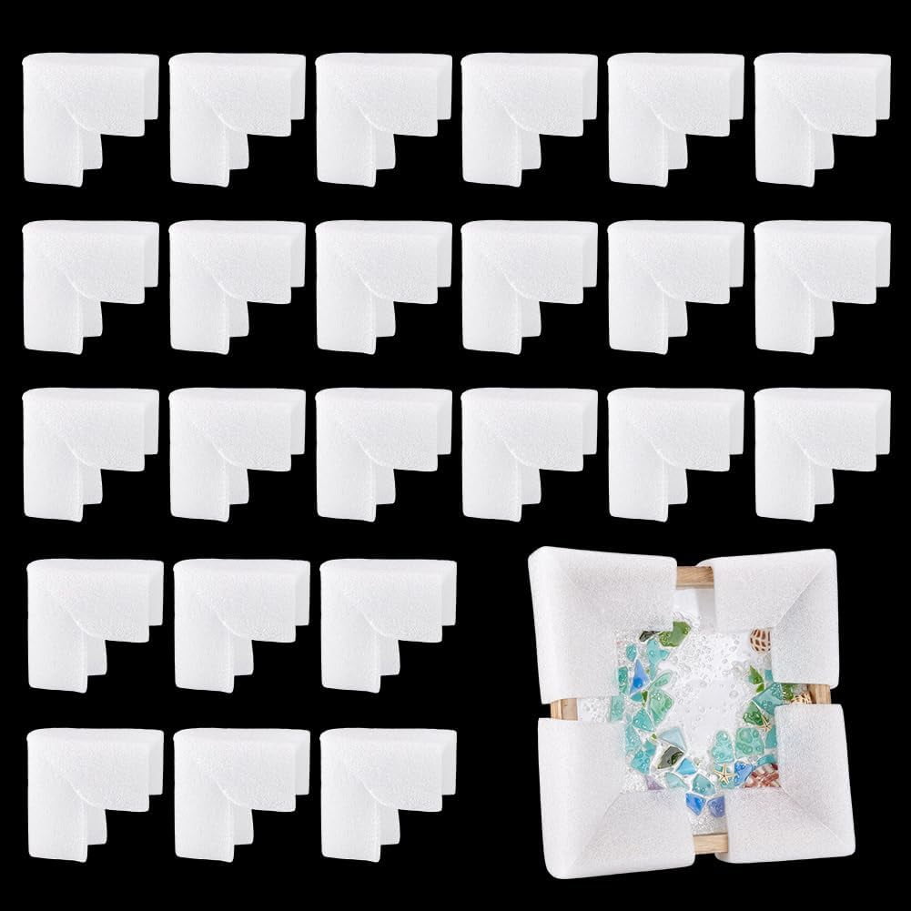24pcs Foam Corner Protectors Edge Protection Corners White Soft ...