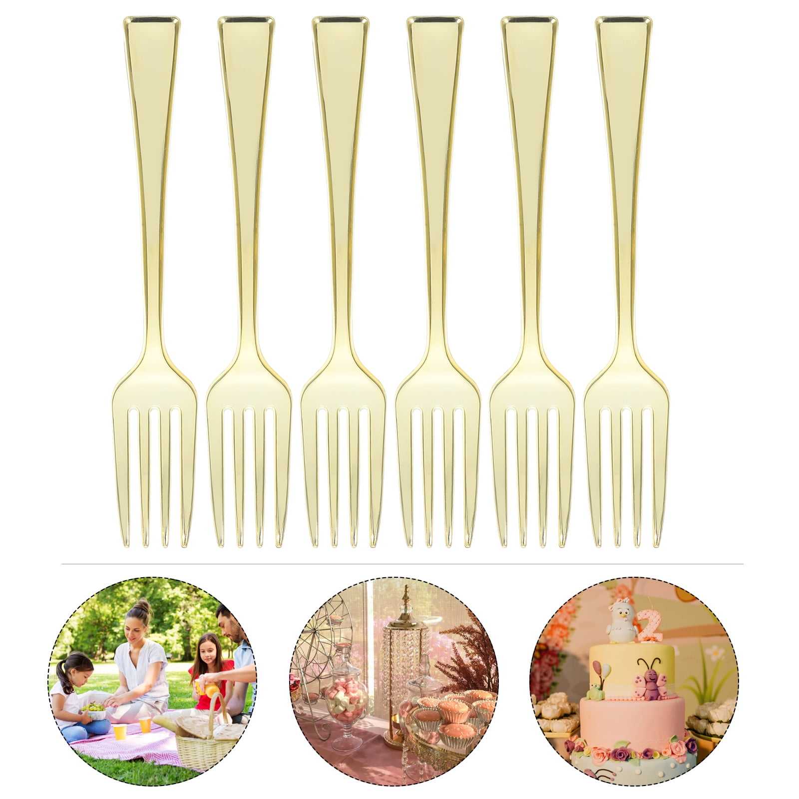 WEAVILUX Fruit Serving Mini Forks Disposable KTV Engagement Party ...