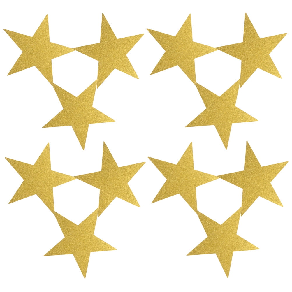 24pcs Glitter Star Cutouts Paper Stars Decorations Decor Cutouts for ...
