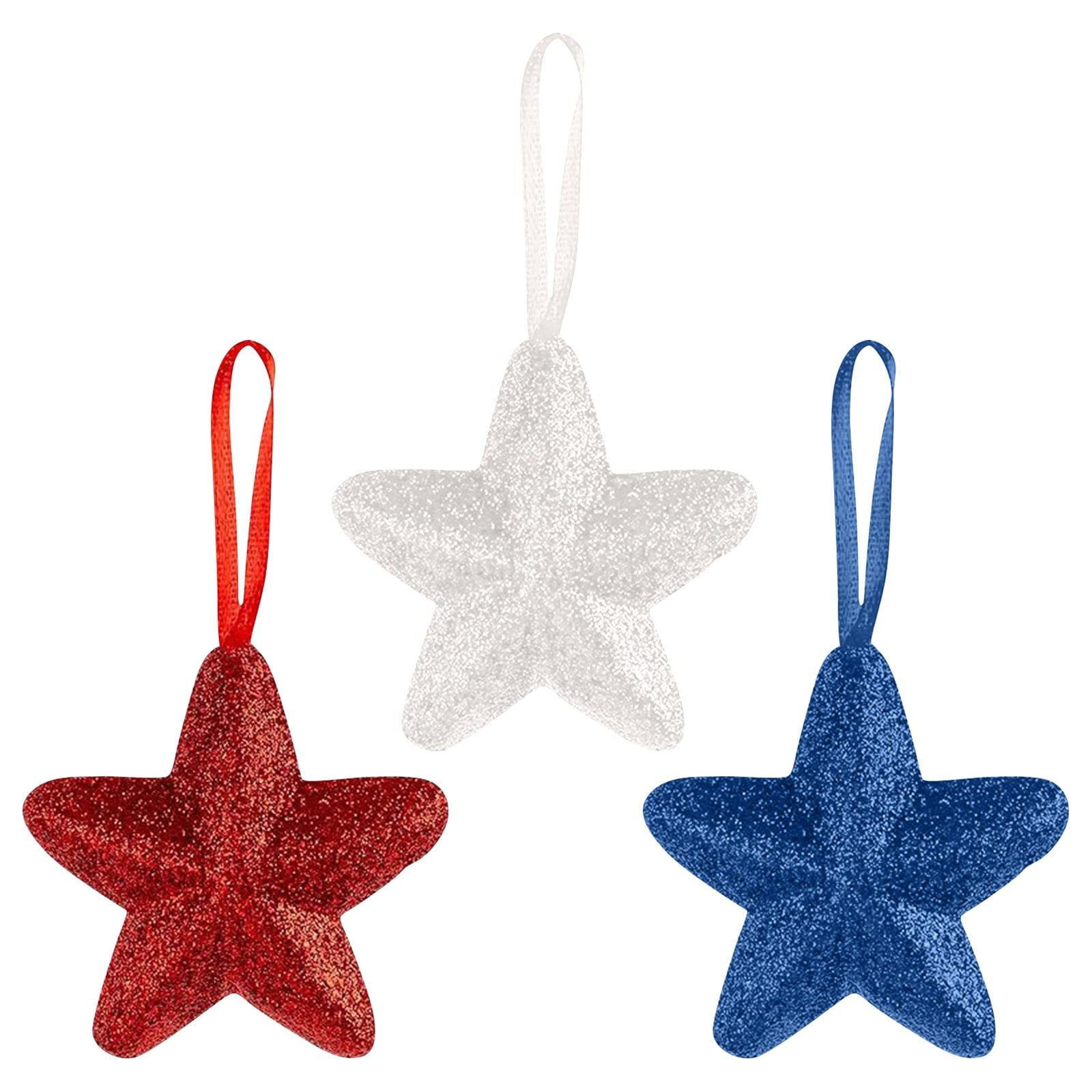 24pcs Glitter Star Ornaments Independence Day Decorative Confetti ...