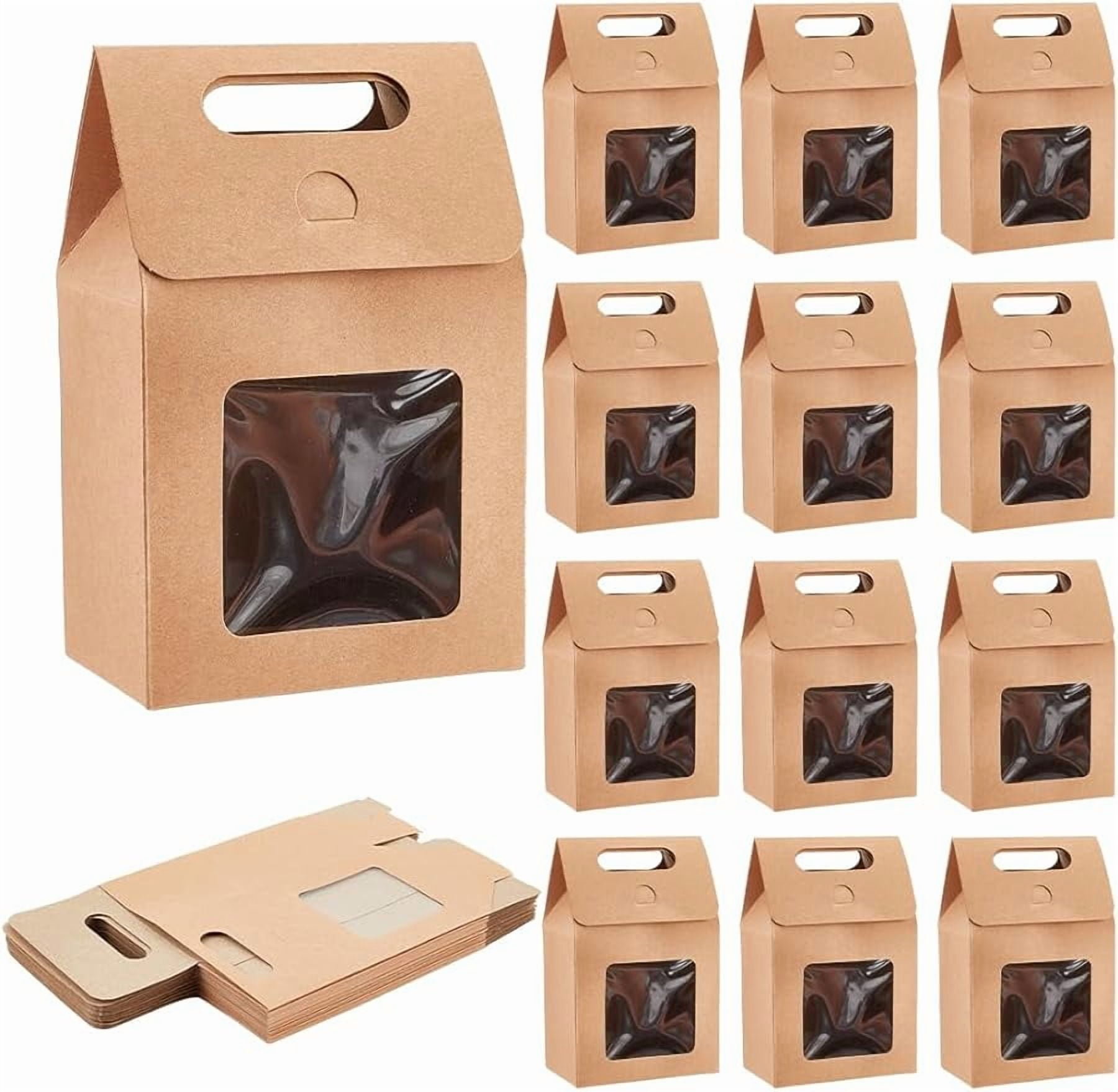 24pcs Goodies Boxes Gift Boxes Gable Candy Treat Boxes Kraft Paper ...