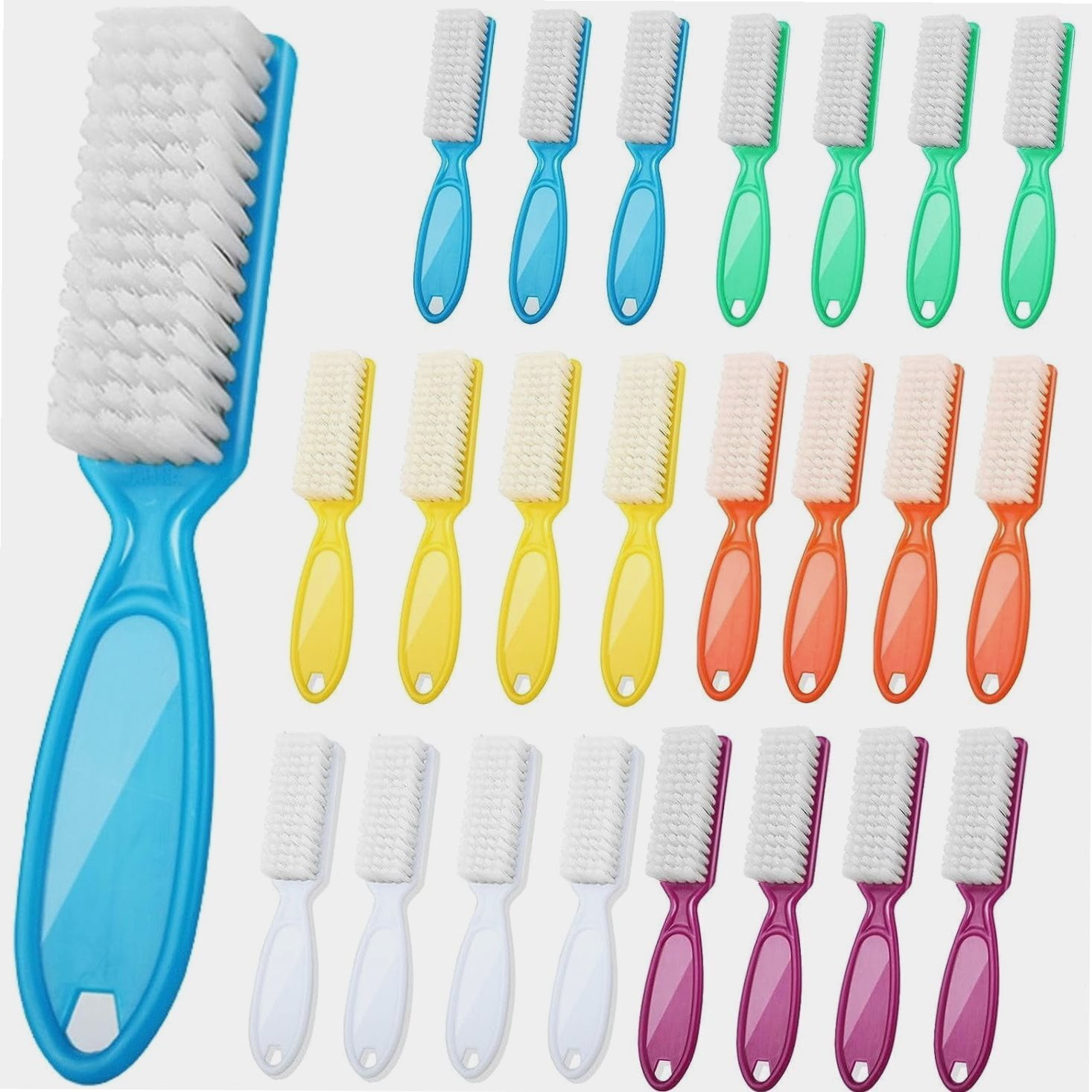 24pcs Handle Grip Nail Brush - Finger Nail Brushes for Cleaning ...