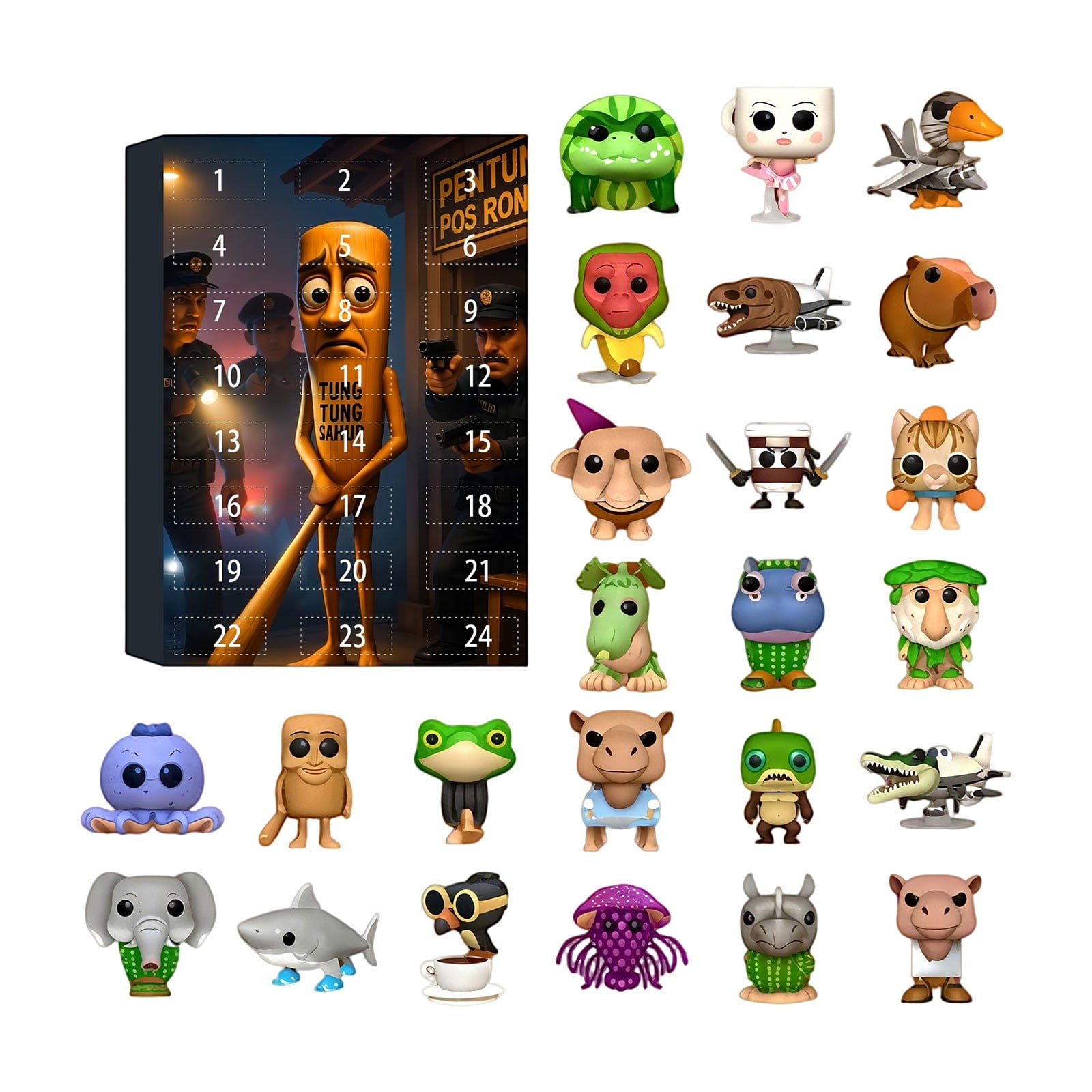 24pcs Italian Brainrot Tralalero Tralala Action Figure, Kawaii ...