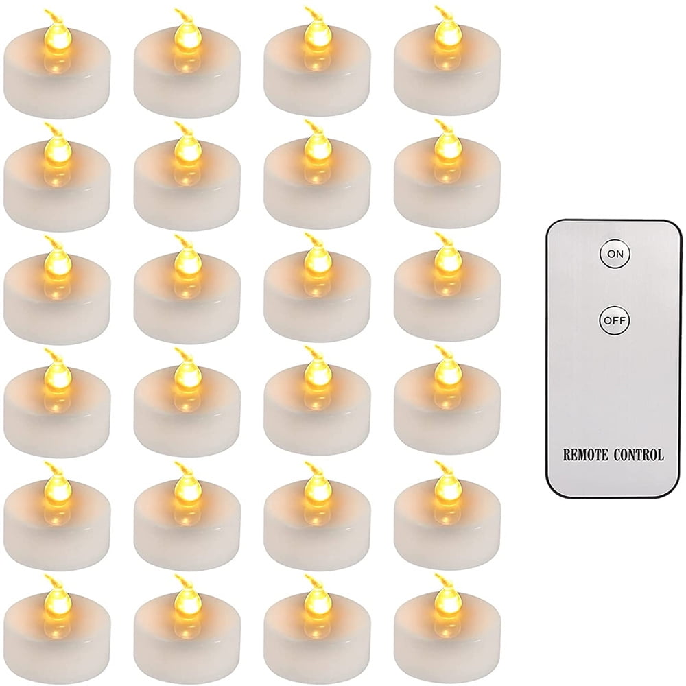 24pcs LED Flameless Candles Realistic and Bright Flickering Battery ...