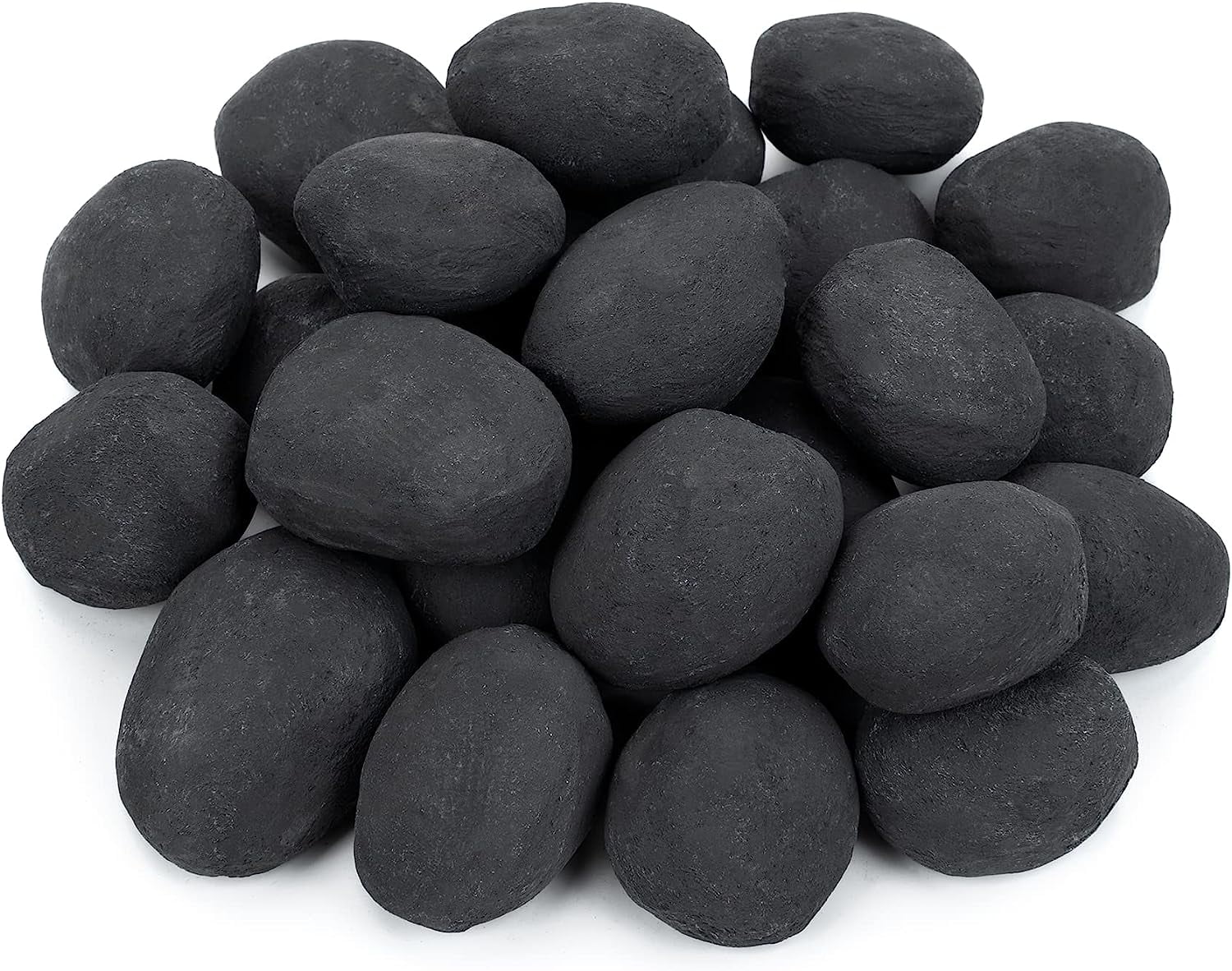 24pcs Light Weight Ceramic Fiber Pebble Stones for Indoor Outdoor, Gas ...