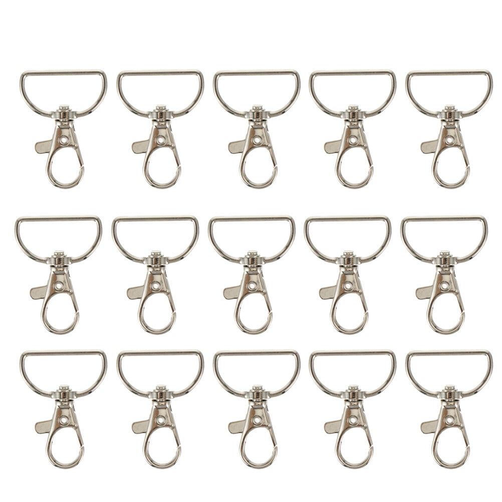 24pcs Lobster Clasp Swivel Snap Hooks D Ring Keychain Hook Lanyard ...