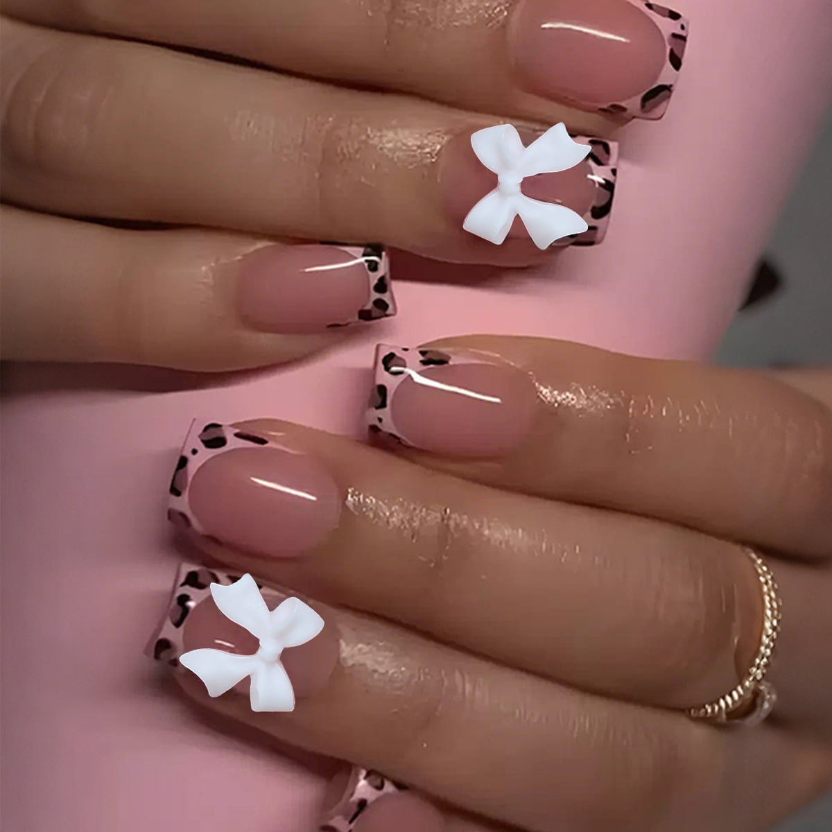 24pcs Long Almond Press On Nails - Fake Acrylic Nails with Glue, Full ...