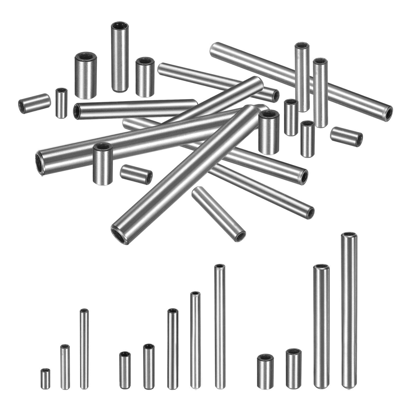 24pcs M3, M4, M6 Internal Thread Dowel Pin 12 Sizes Chamfering Flat ...