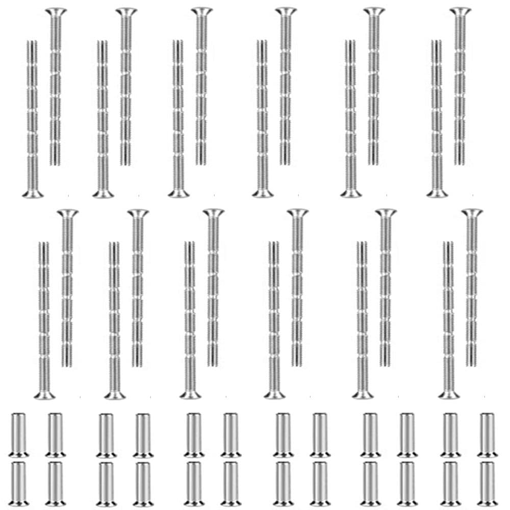 24pcs M4 Door Handle Screws Nickel Plated Screw Connecting Bolts and ...