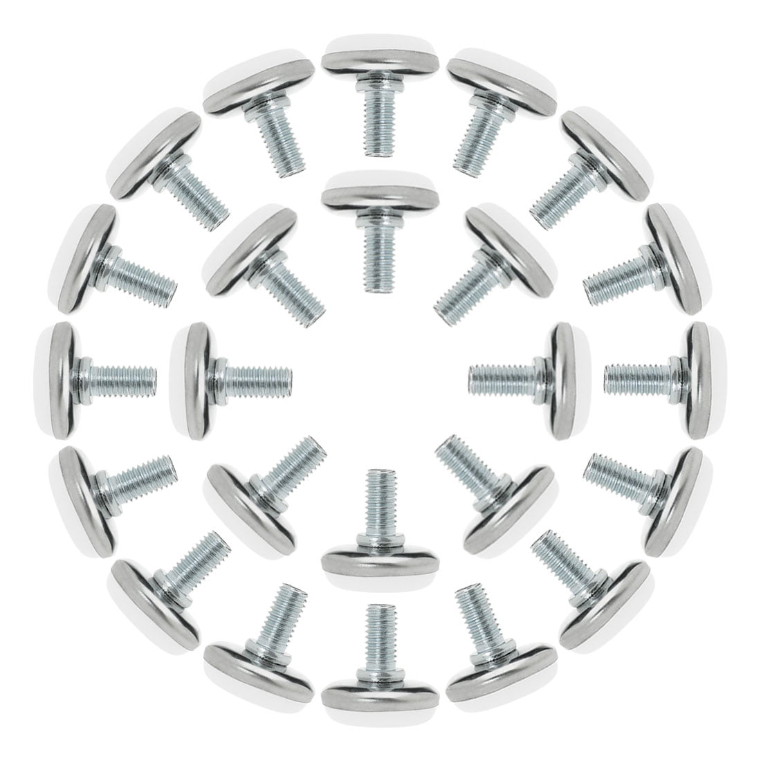 24pcs M8 x 13 x 30mm Screw on Furniture Glide Leveling Feet Adjustable ...