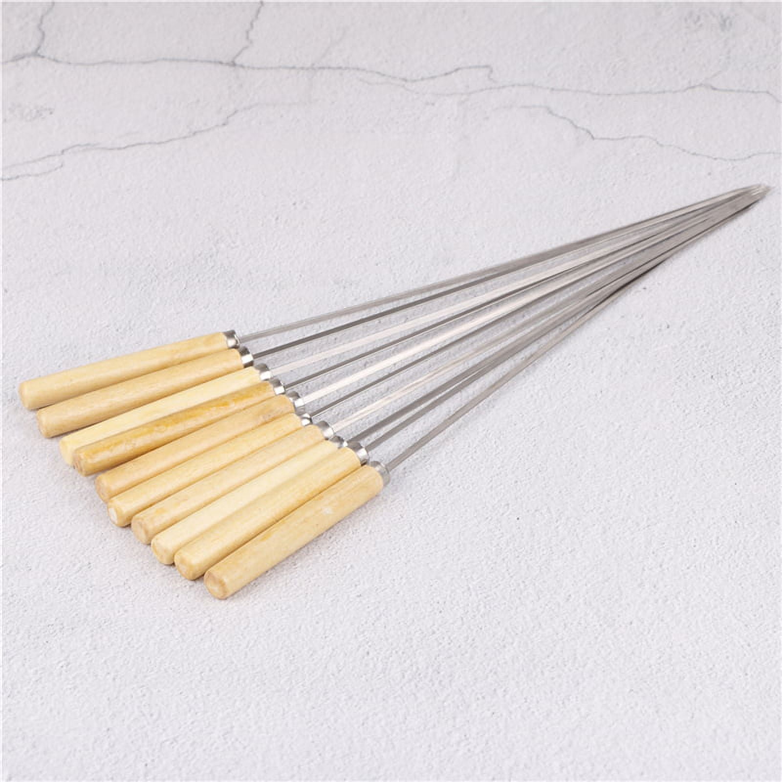 24pcs Meat Roast Skewers Stick Stainless Steel BBQ Needle Barbeque ...