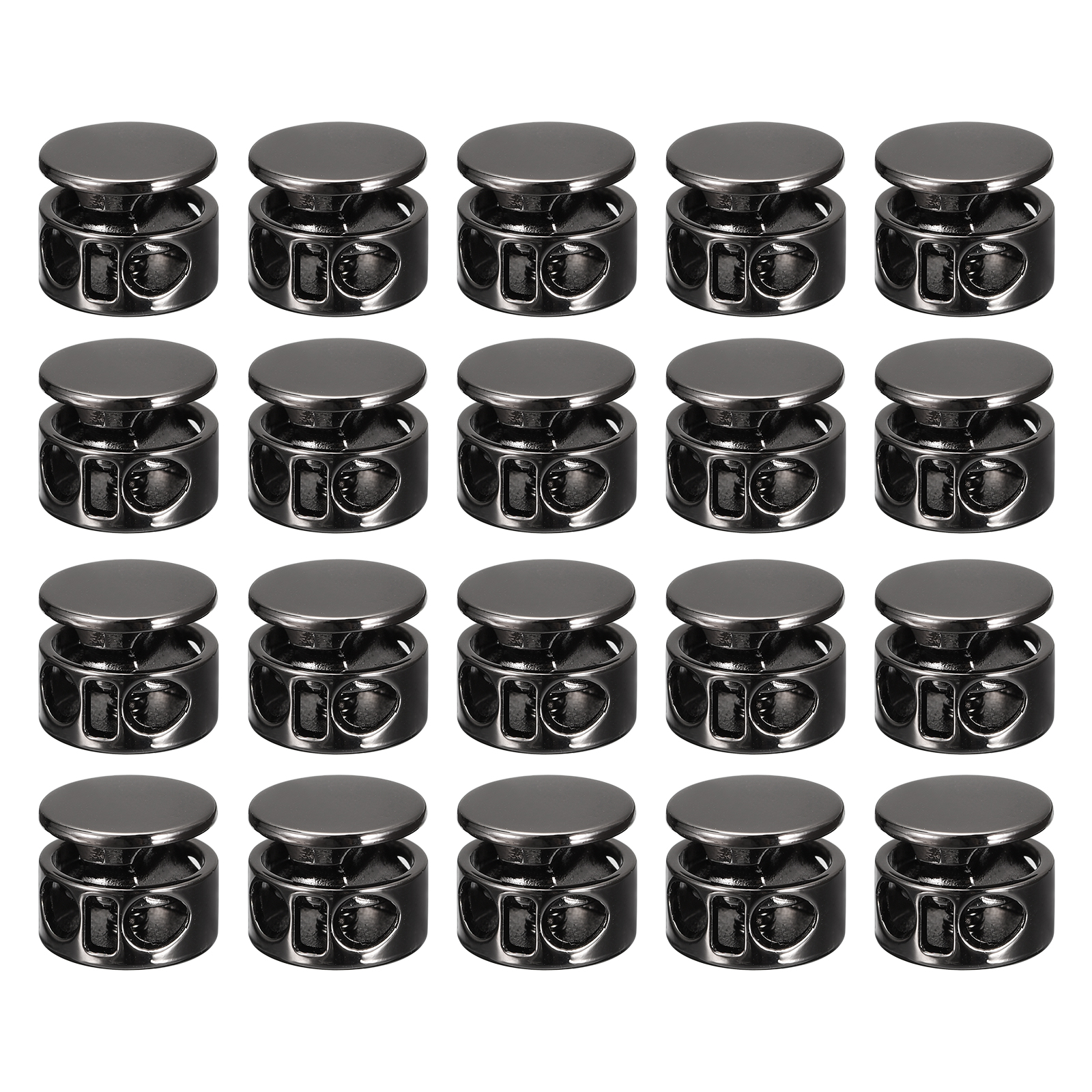 24pcs Metal Cord Locks, Double Hole Spring Toggle Stopper Cord Stops ...