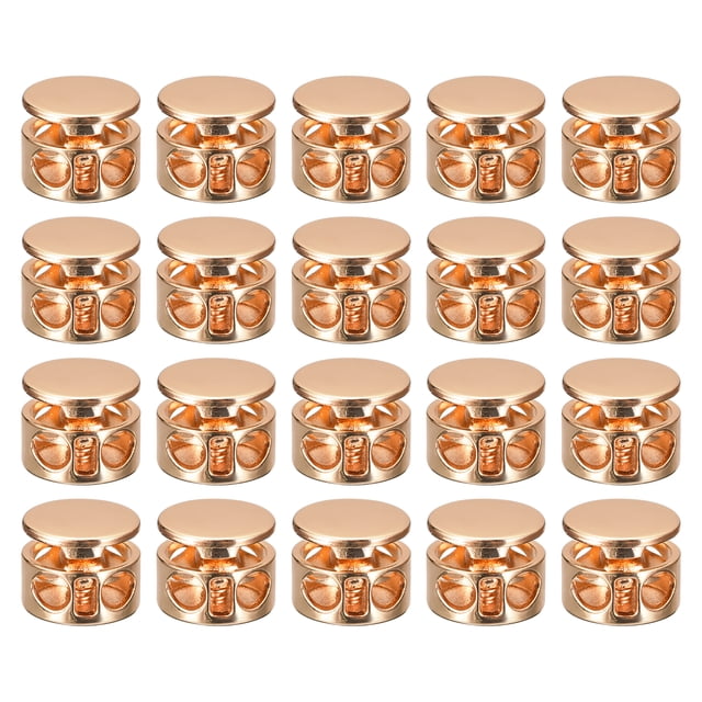 24pcs Metal Cord Locks, Double Hole Spring Toggle Stopper Cord Stops ...