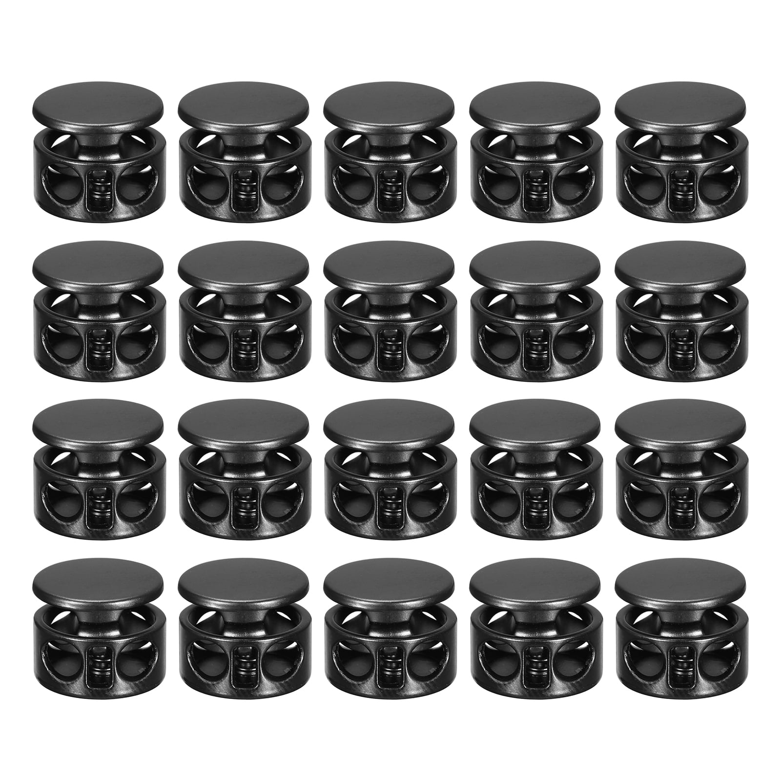24pcs Metal Cord Locks, Double Hole Spring Toggle Stopper Cord Stops ...