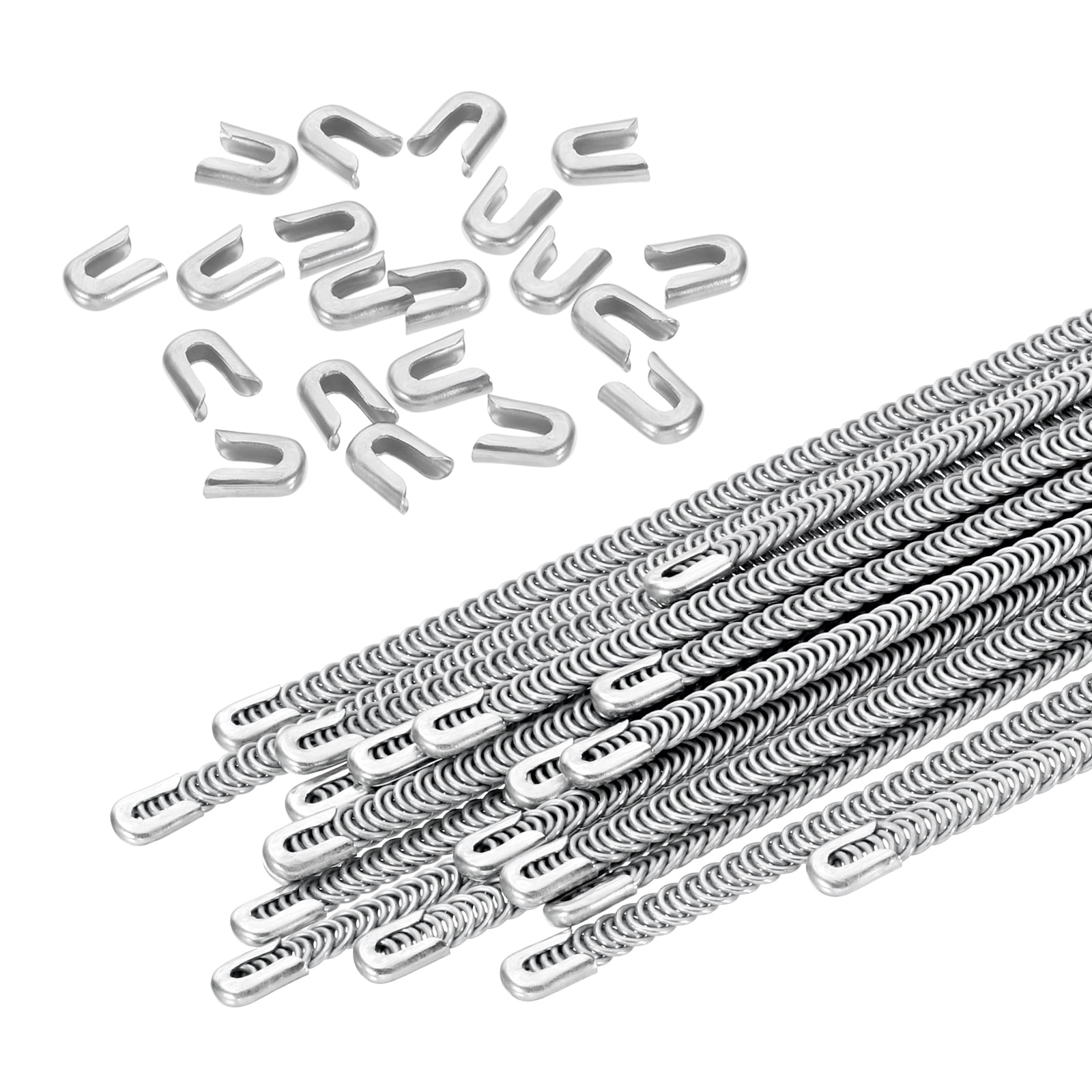 Uxcell 30 Pcs 8 Inch 304 Stainless Steel Metal Steel Spiral Corset ...