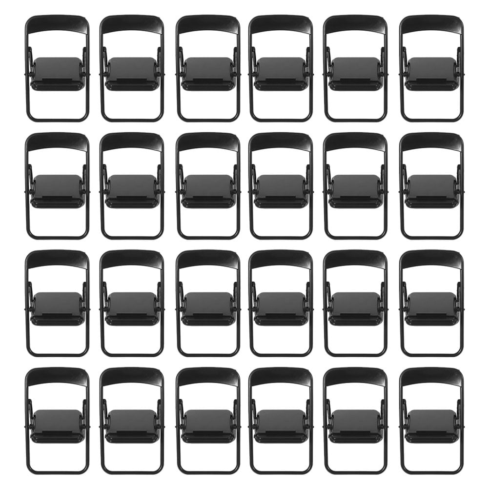 24pcs Mini Foldable Chair Model Tabletop Chair Shaped Phone Stand Doll ...